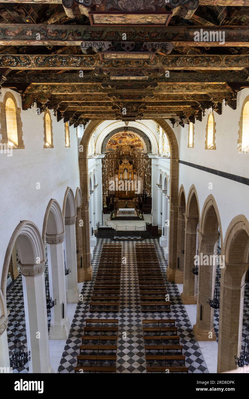 Interior of the Cathedral of Saint Gerland or San Gerlando in the old ...