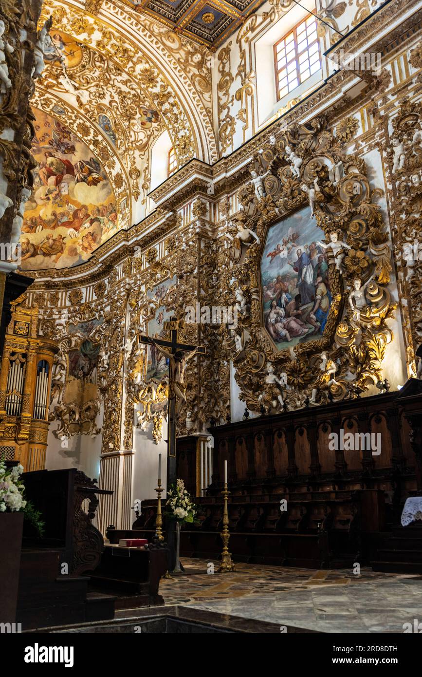 Interior of the Cathedral of Saint Gerland or San Gerlando in the old ...