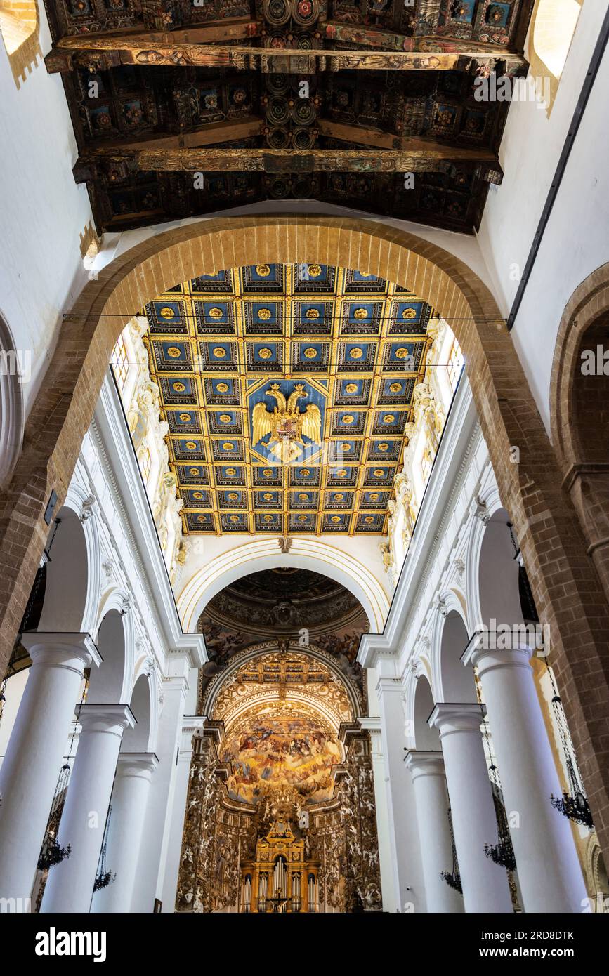 Interior of the Cathedral of Saint Gerland or San Gerlando in the old ...