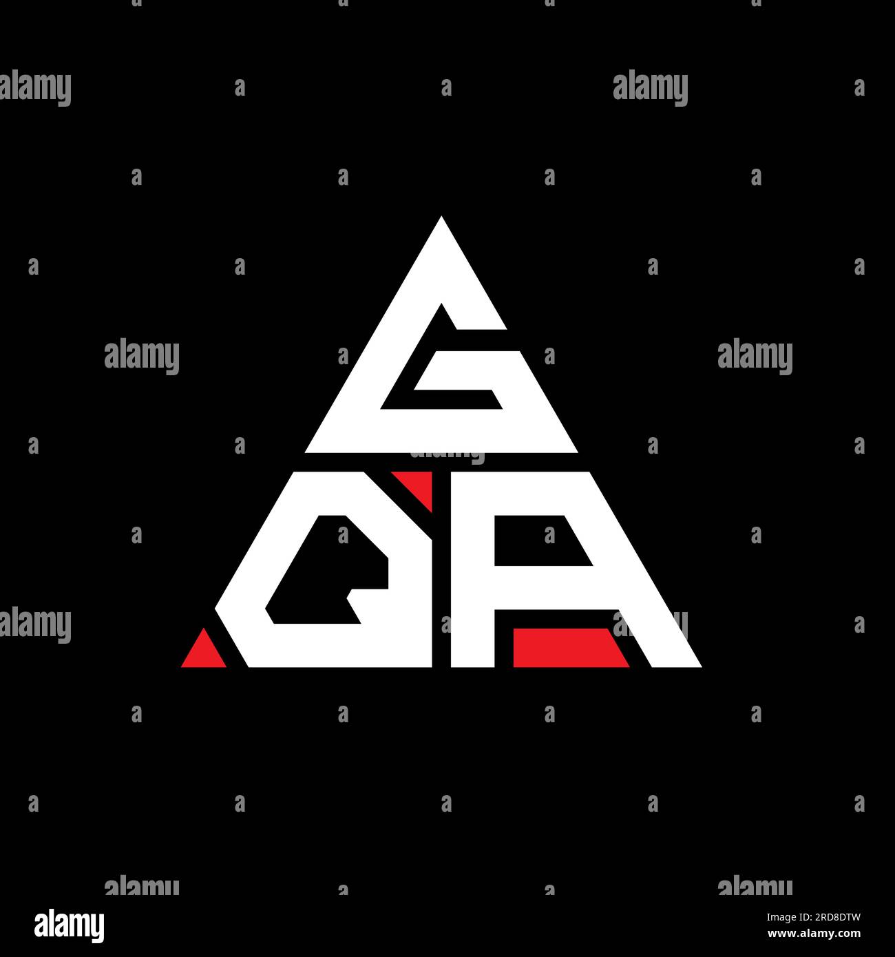 GQA triangle letter logo design with triangle shape. GQA triangle logo ...