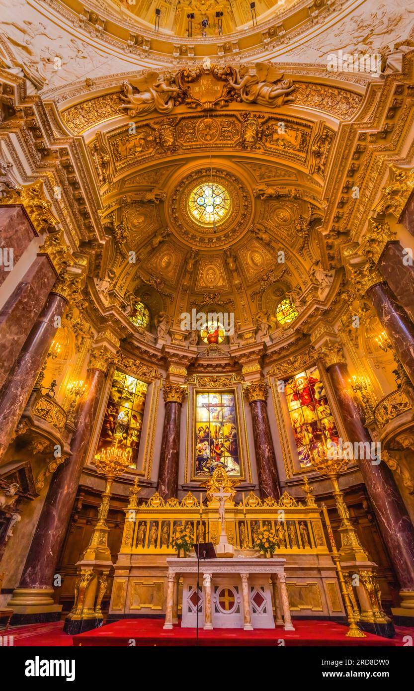 Altar Stained Glass Berlin Cathedral Berliner Dom Berlin Germany ...