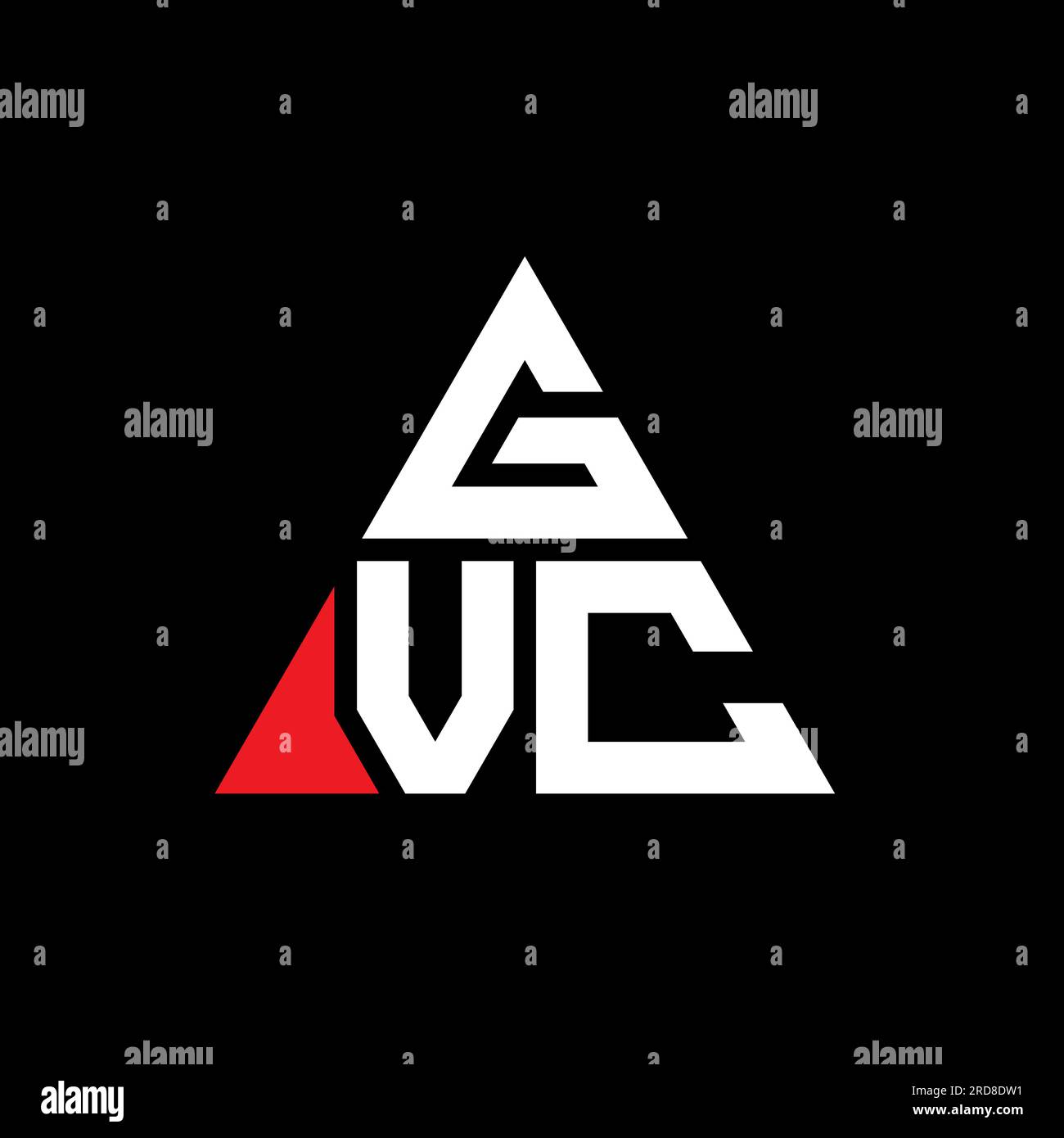 GVC triangle letter logo design with triangle shape. GVC triangle logo ...