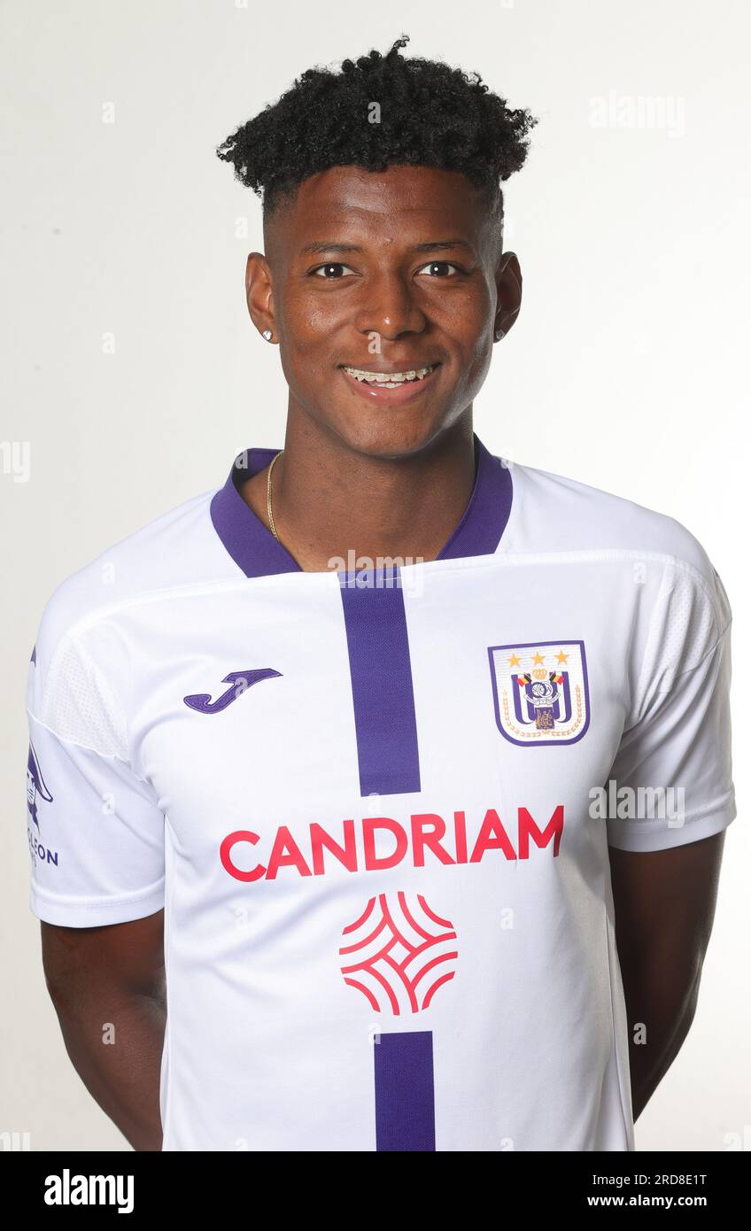 Brussels, Belgium. 19th July, 2023. Anderlecht's Nilson Angulo poses ...