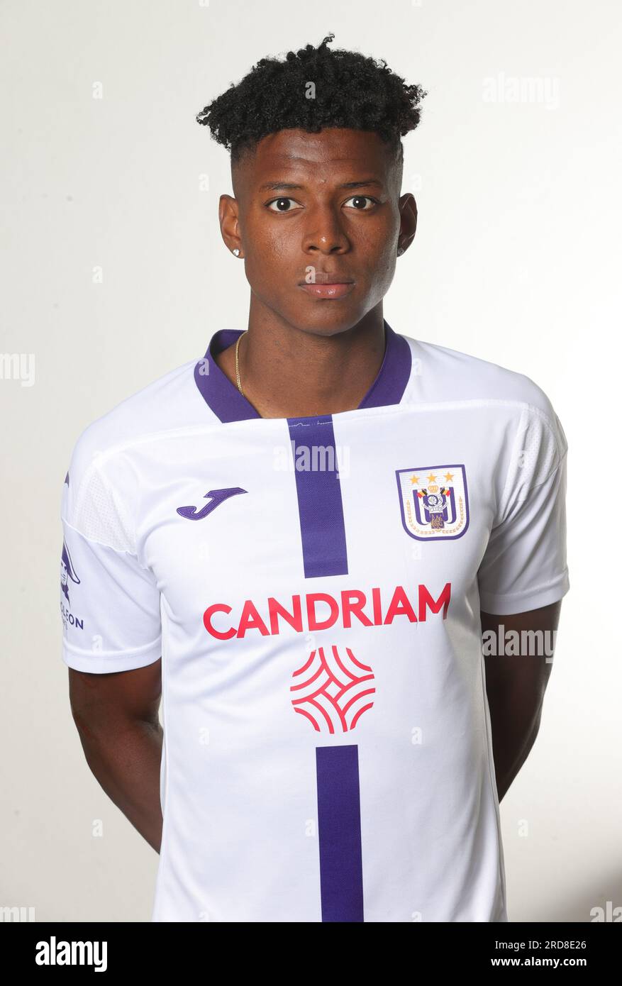 Brussels, Belgium. 19th July, 2023. Anderlecht's Nilson Angulo poses ...