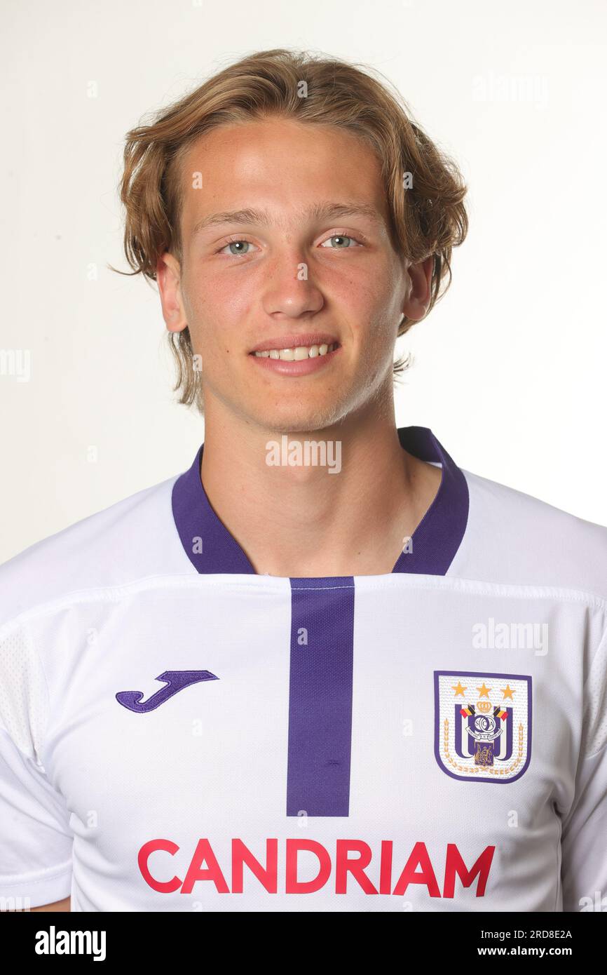 Brussels, Belgium. 19th July, 2023. Anderlecht's Luca Monticelli poses ...