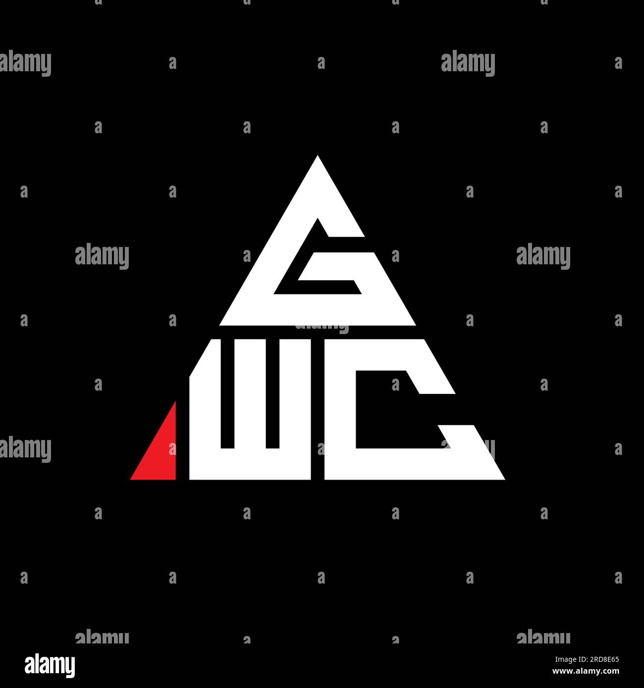 GWC triangle letter logo design with triangle shape. GWC triangle logo ...