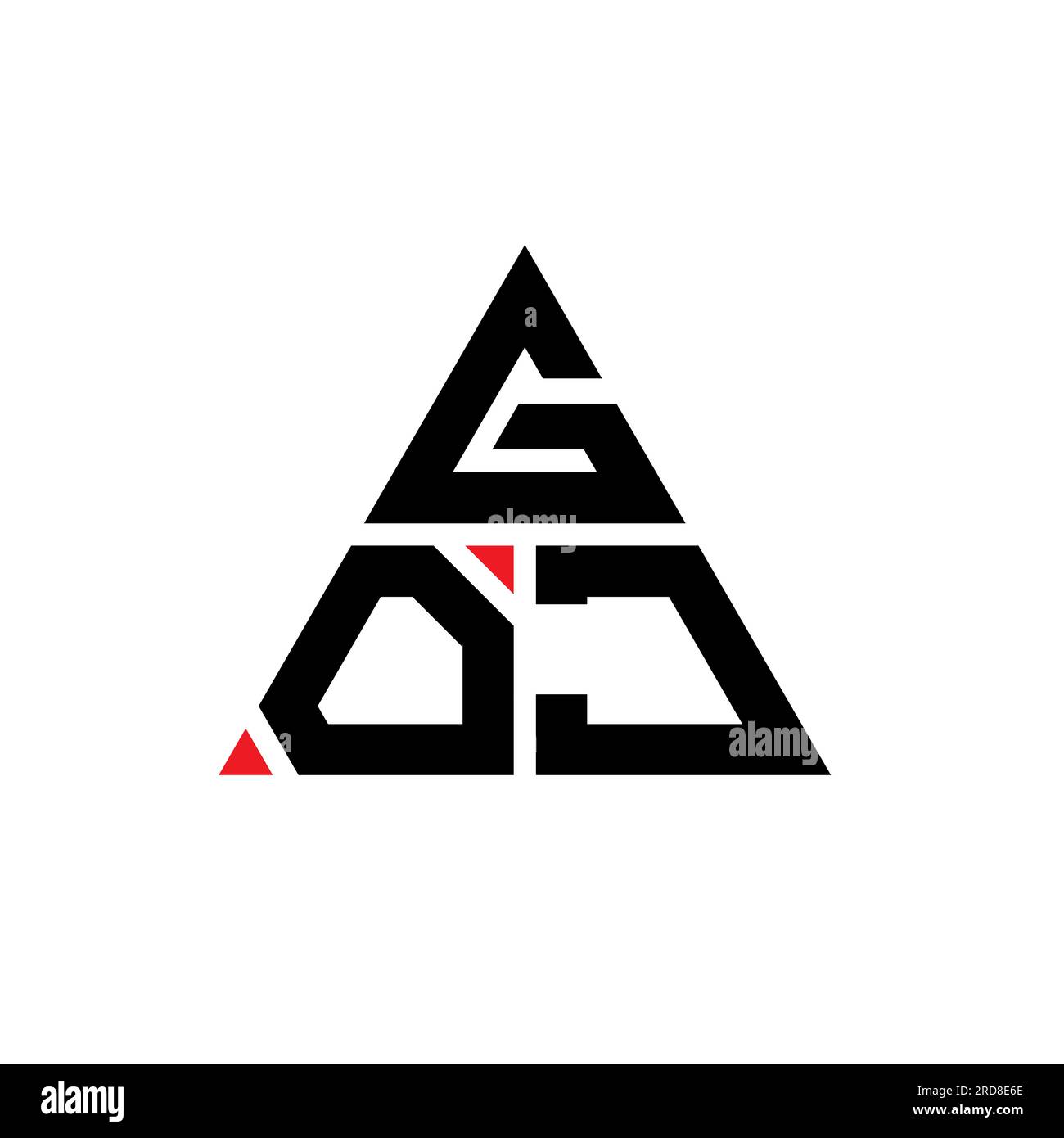 GOJ triangle letter logo design with triangle shape. GOJ triangle logo ...