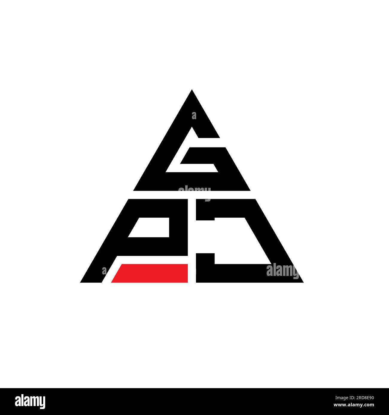 GPJ triangle letter logo design with triangle shape. GPJ triangle logo ...