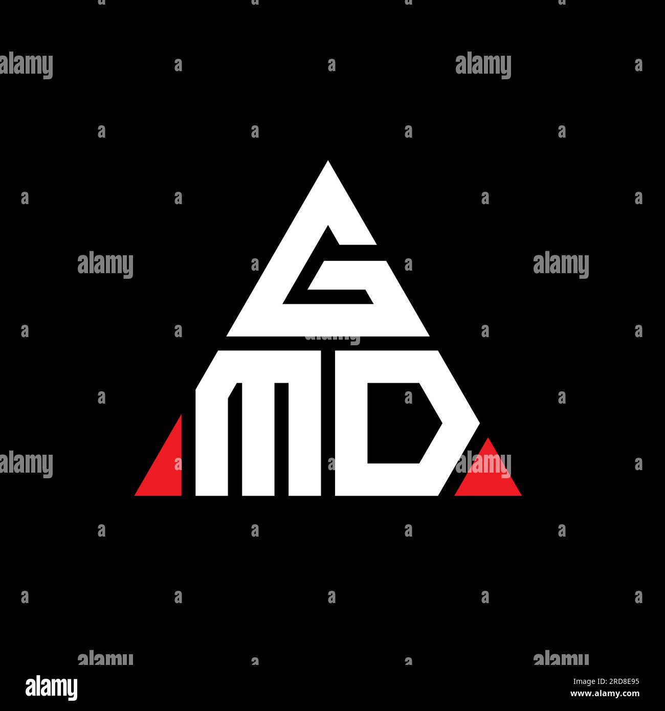 GMD triangle letter logo design with triangle shape. GMD triangle logo ...