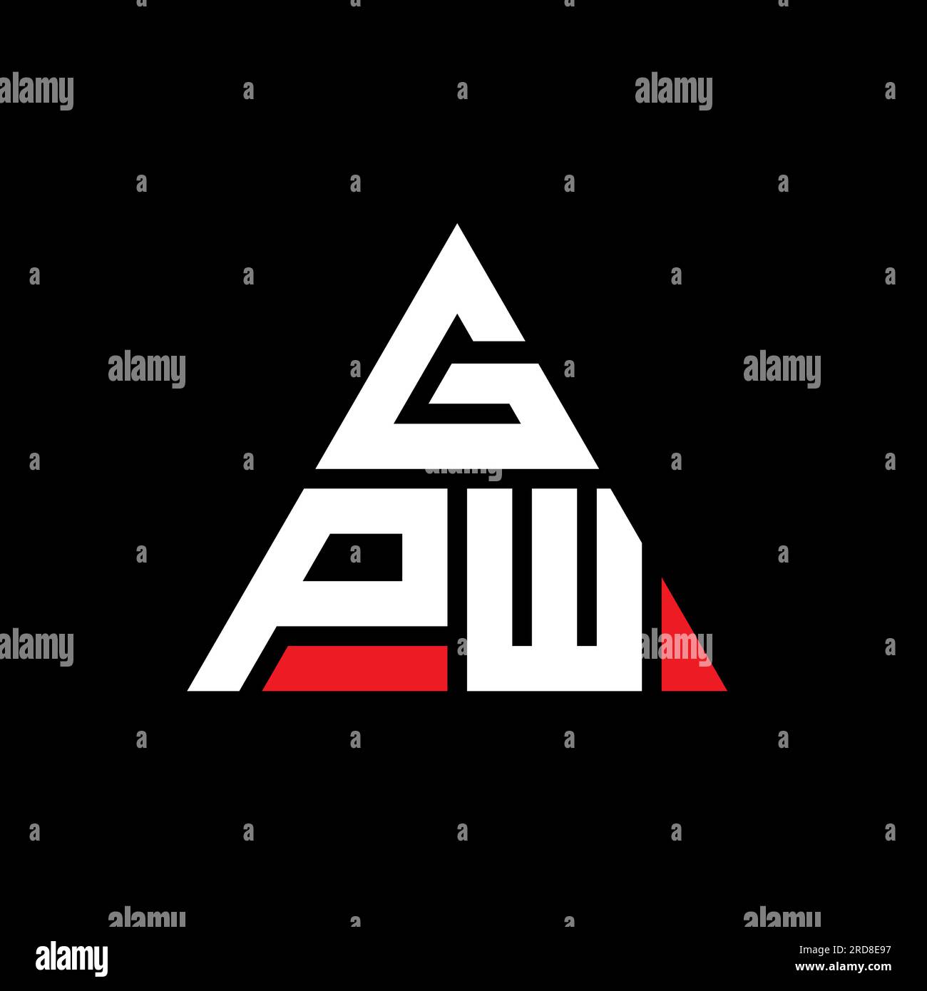 GPW triangle letter logo design with triangle shape. GPW triangle logo ...