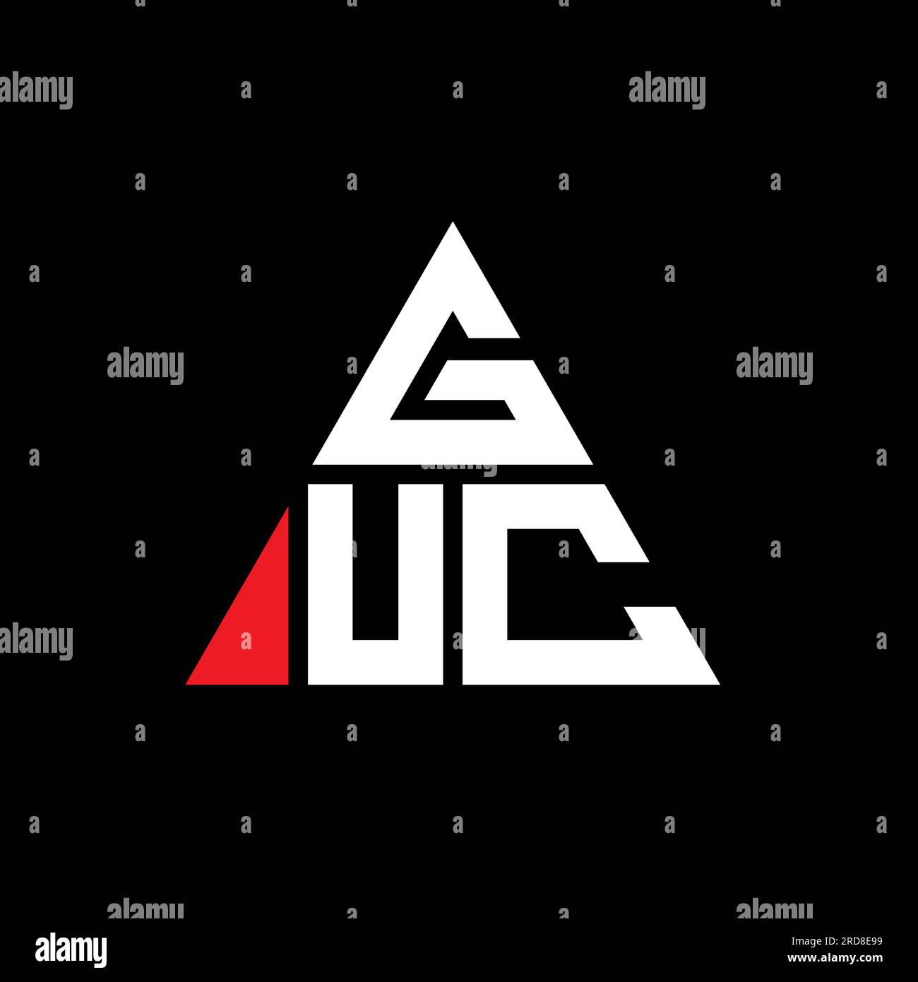 GUC triangle letter logo design with triangle shape. GUC triangle logo ...