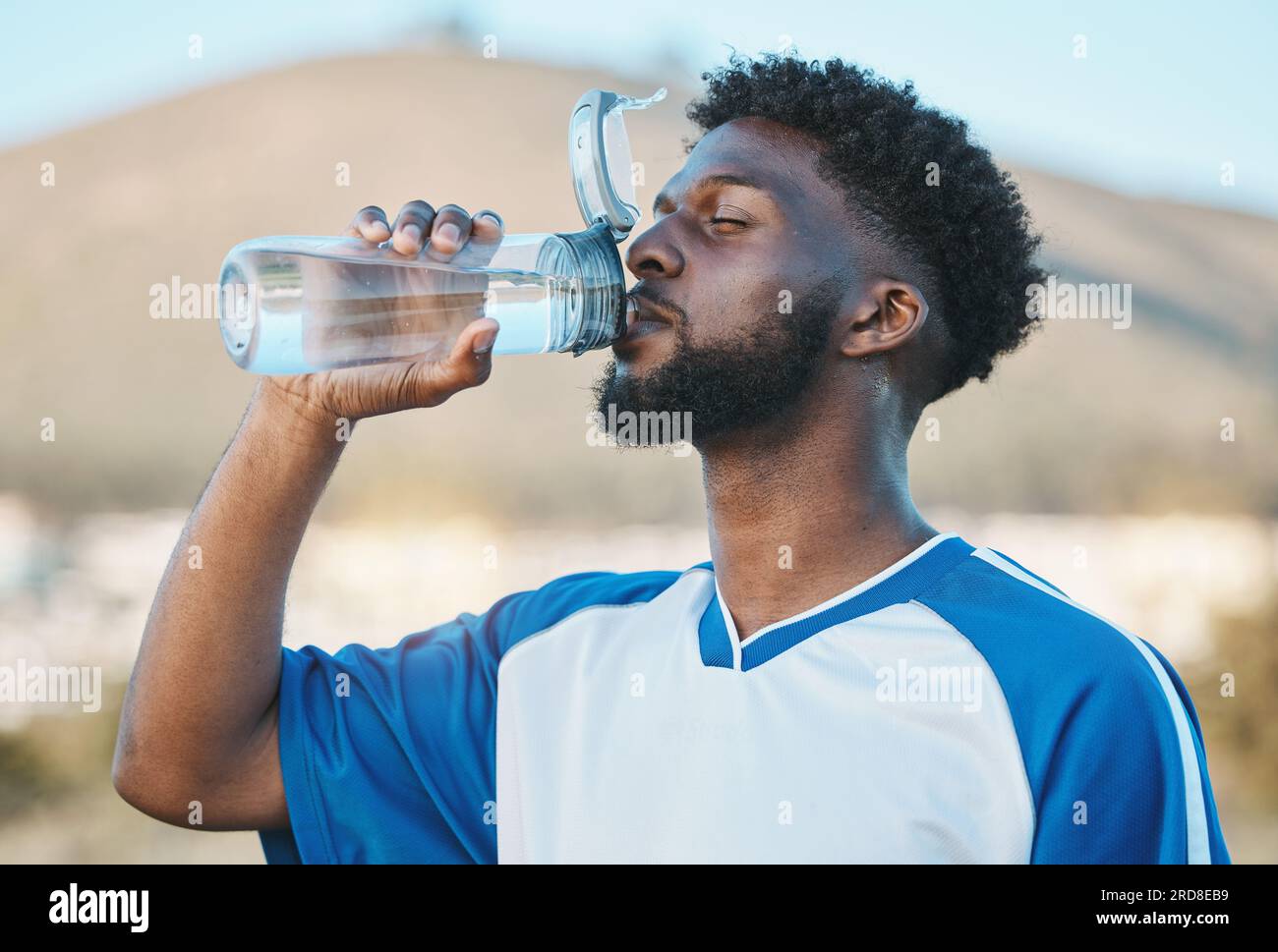 Tired Guy Drinking Water
