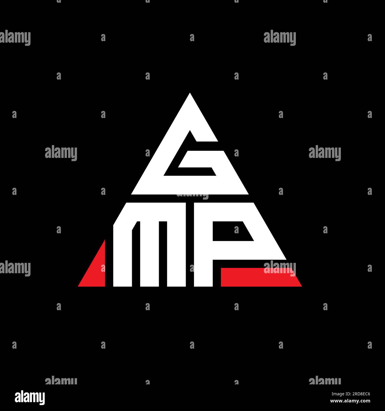 GMP triangle letter logo design with triangle shape. GMP triangle logo ...