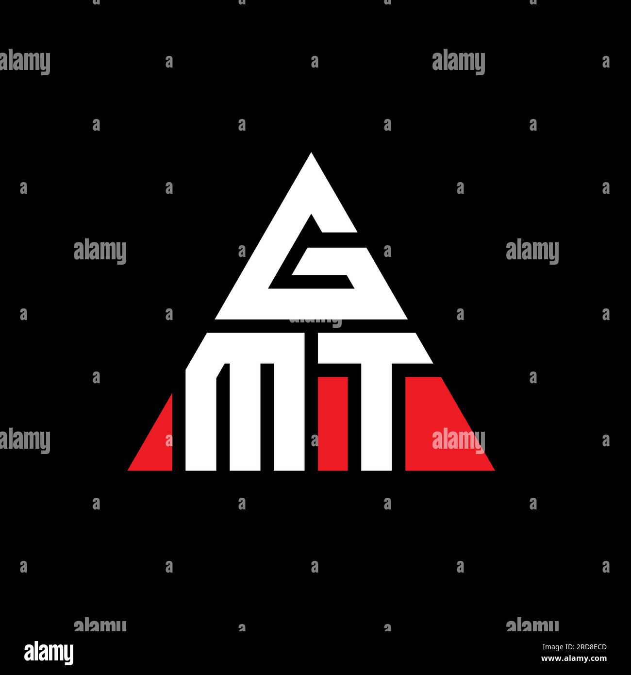 GMT triangle letter logo design with triangle shape. GMT triangle logo ...