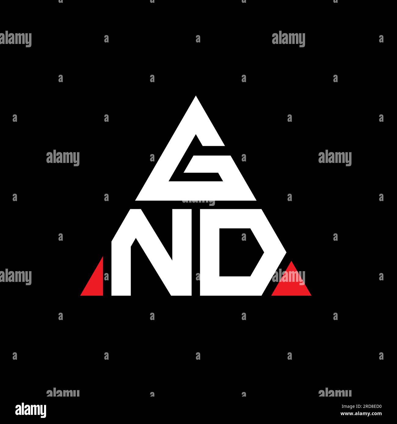 GND triangle letter logo design with triangle shape. GND triangle logo ...