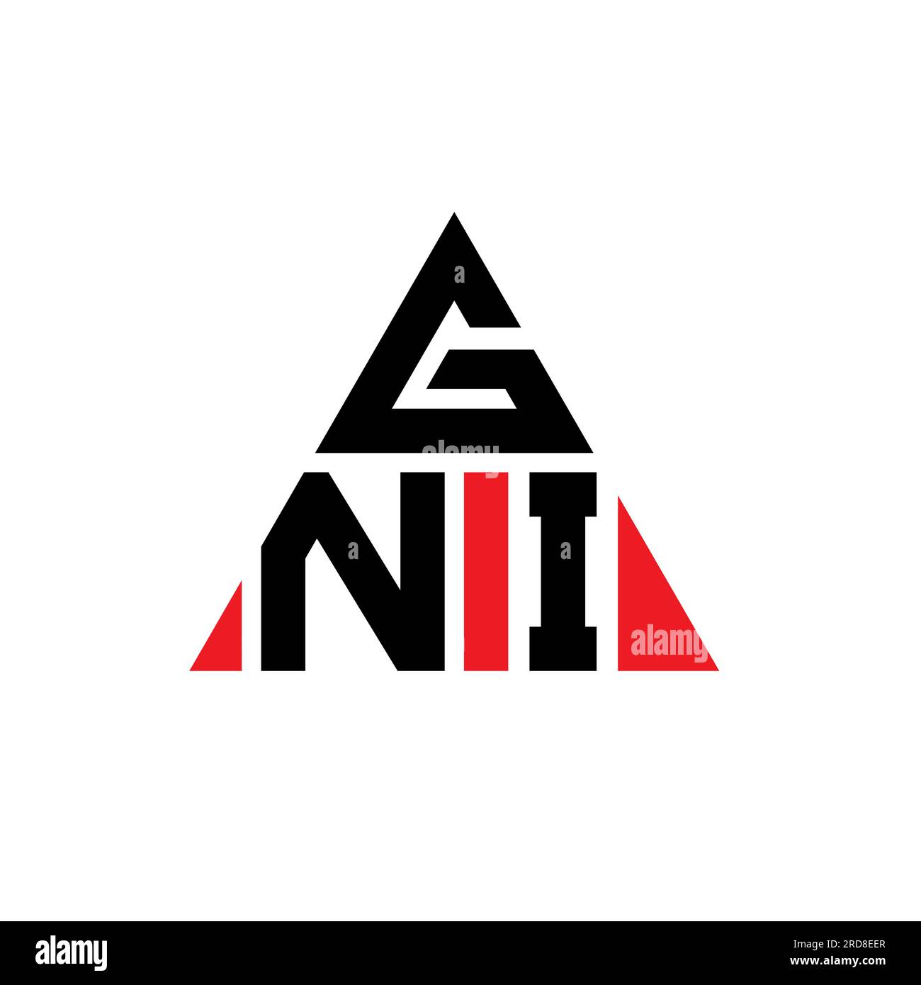 GNI triangle letter logo design with triangle shape. GNI triangle logo ...
