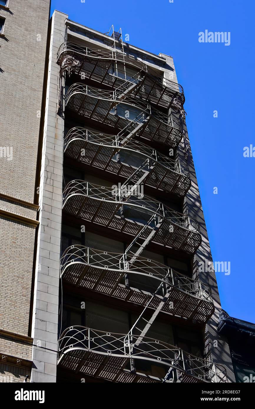 fire escape, San Francisco, California, USA, North America Stock Photo ...