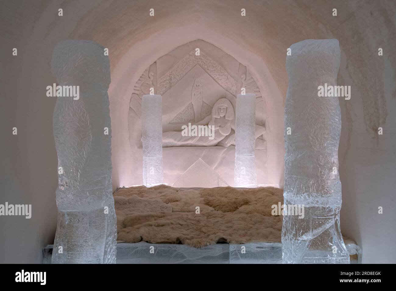 Ice Bedroom, Sorrisniva Igloo Hotel (Ice Hotel), Alta, Arctic Cirle ...