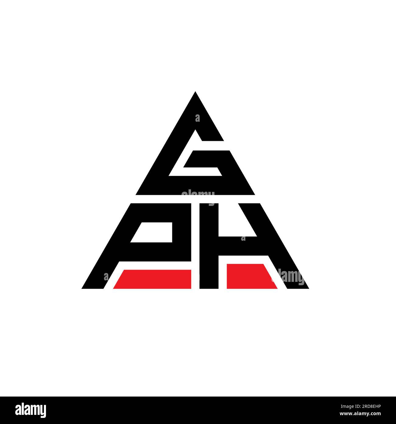 GPH triangle letter logo design with triangle shape. GPH triangle logo ...
