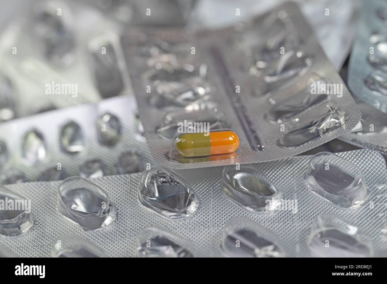 Empty medicine packages, symbolic of medicine shortage Stock Photo - Alamy