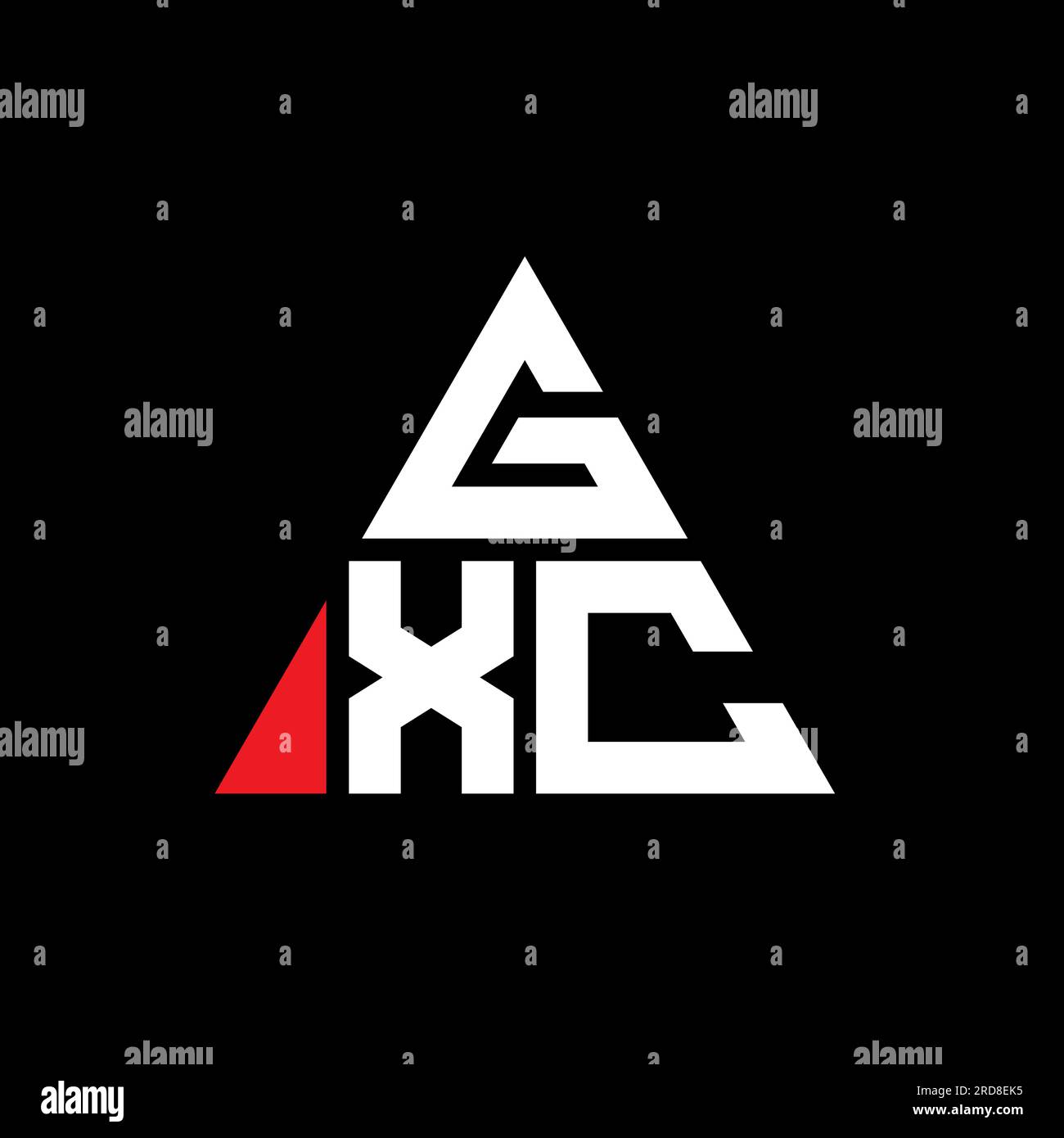 GXC triangle letter logo design with triangle shape. GXC triangle logo ...