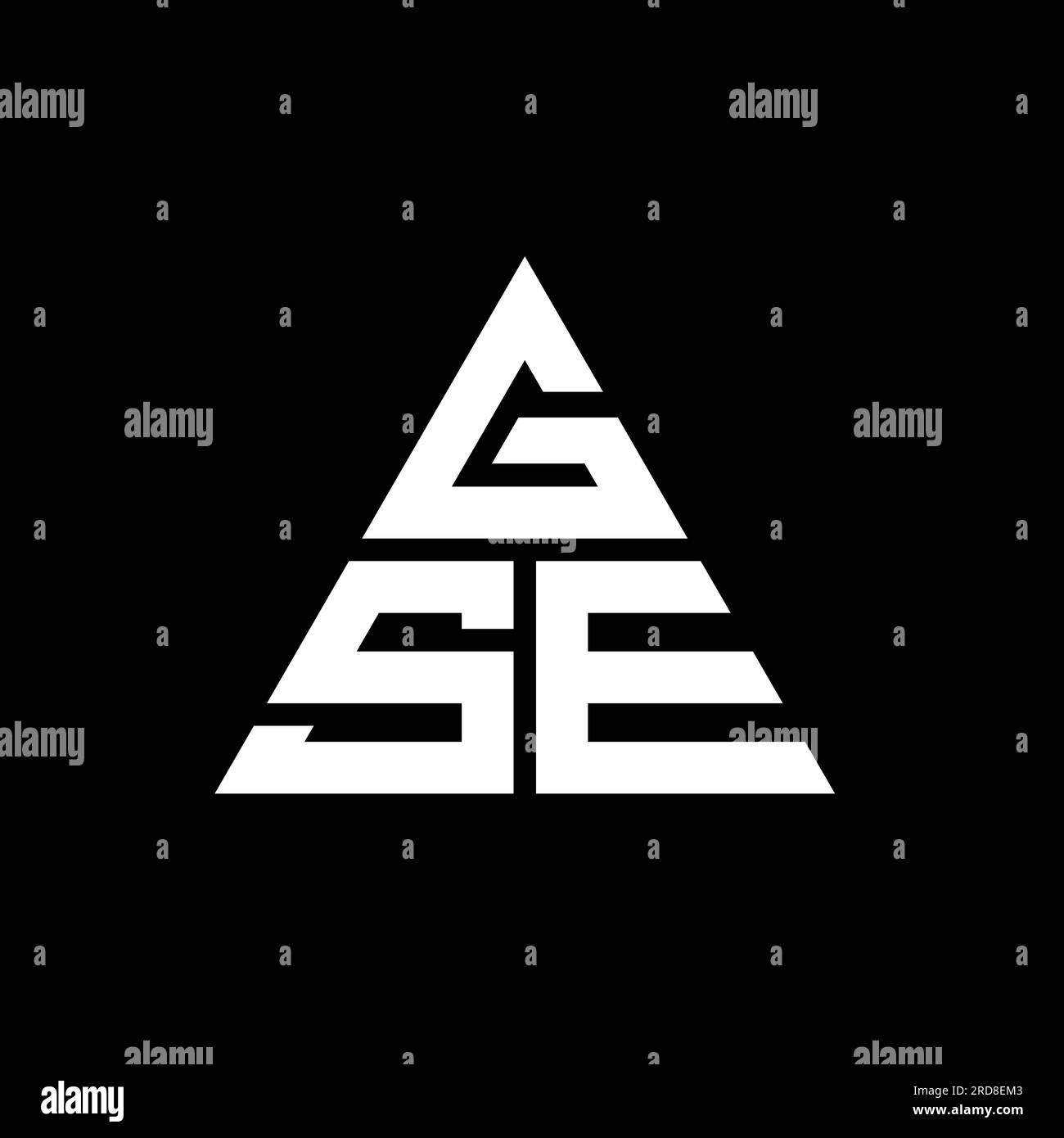 GSE triangle letter logo design with triangle shape. GSE triangle logo ...