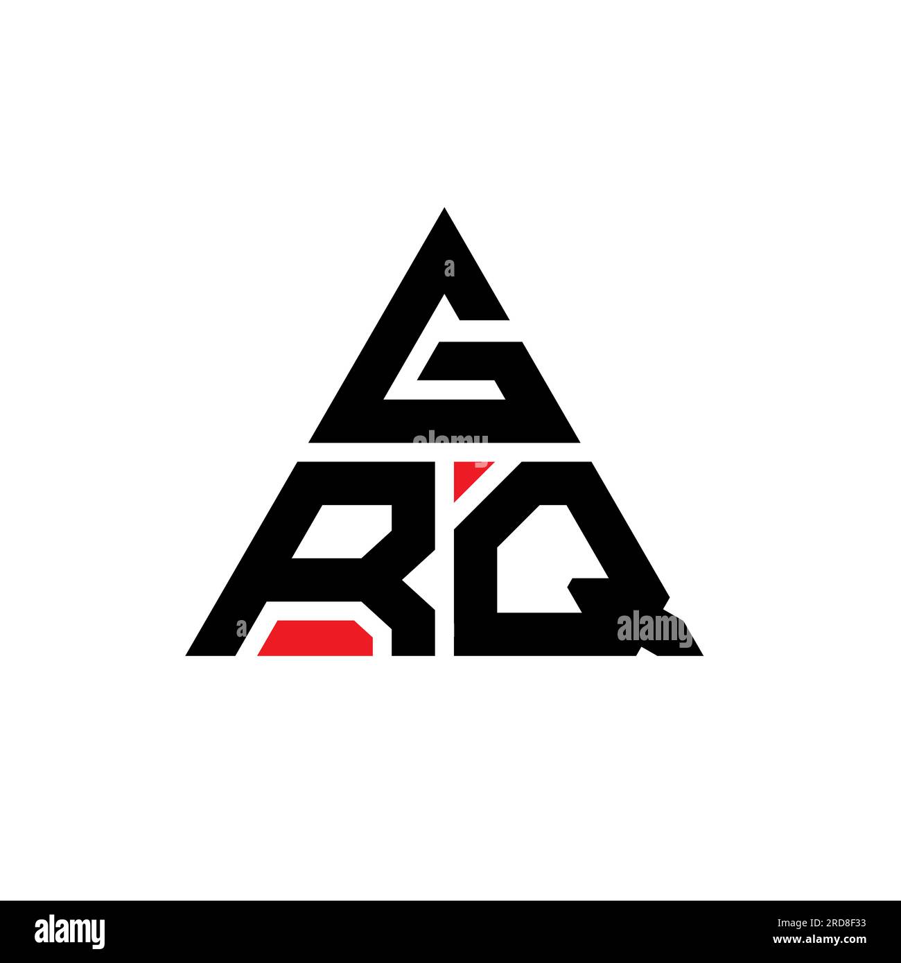 GRQ triangle letter logo design with triangle shape. GRQ triangle logo ...