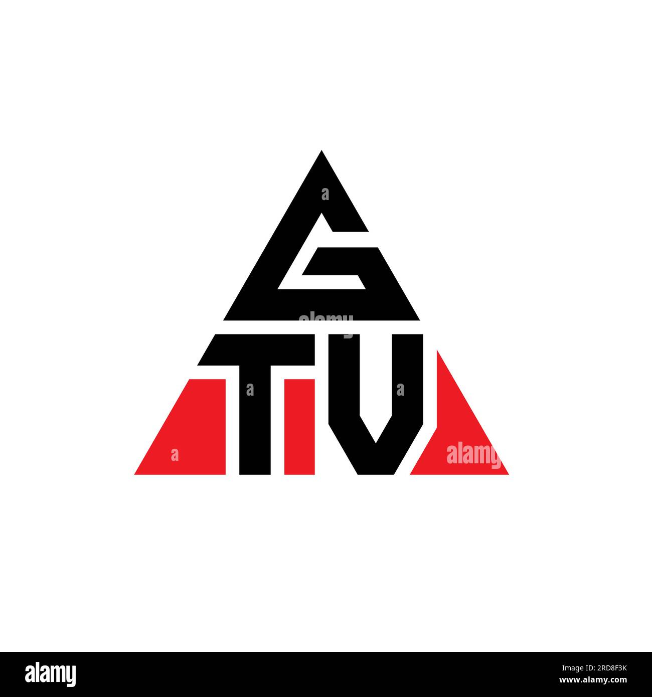 GTV triangle letter logo design with triangle shape. GTV triangle logo ...