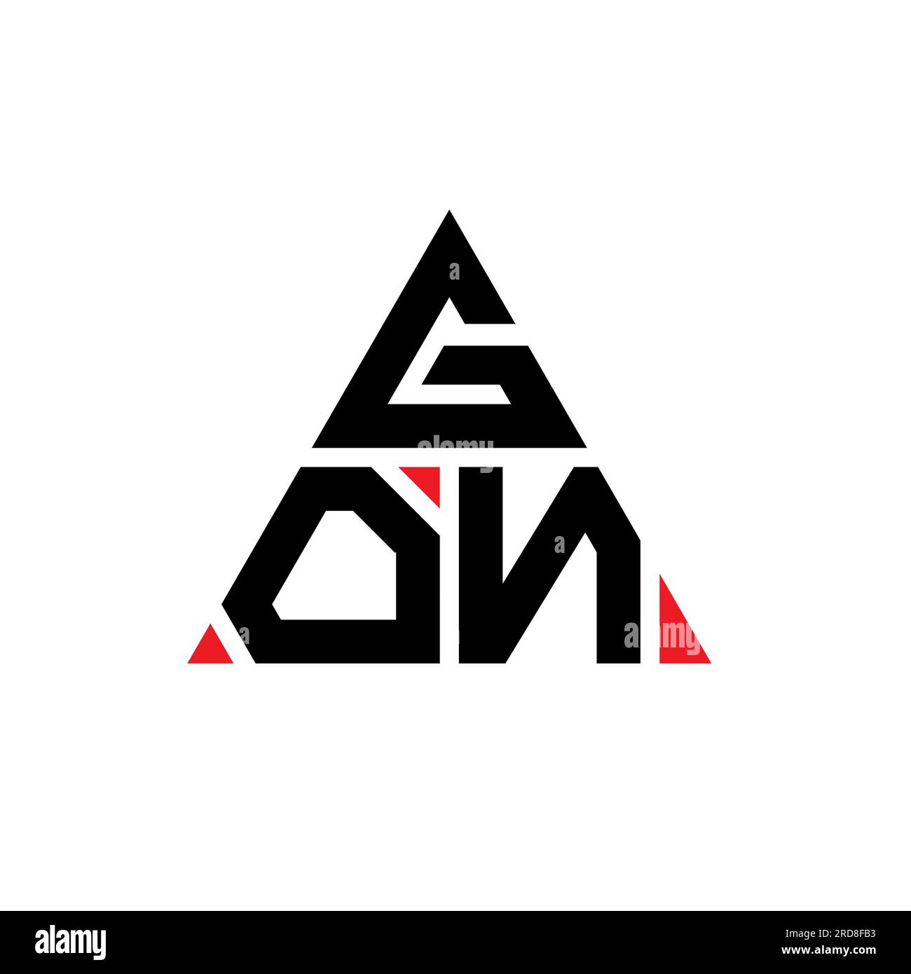 GON triangle letter logo design with triangle shape. GON triangle logo ...