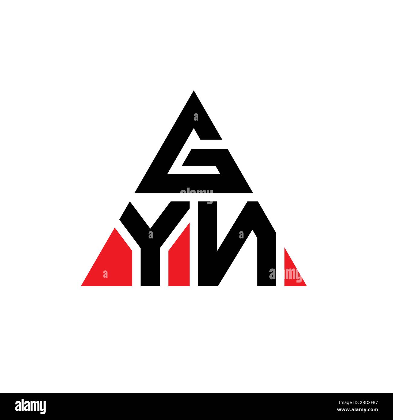GYN triangle letter logo design with triangle shape. GYN triangle logo ...