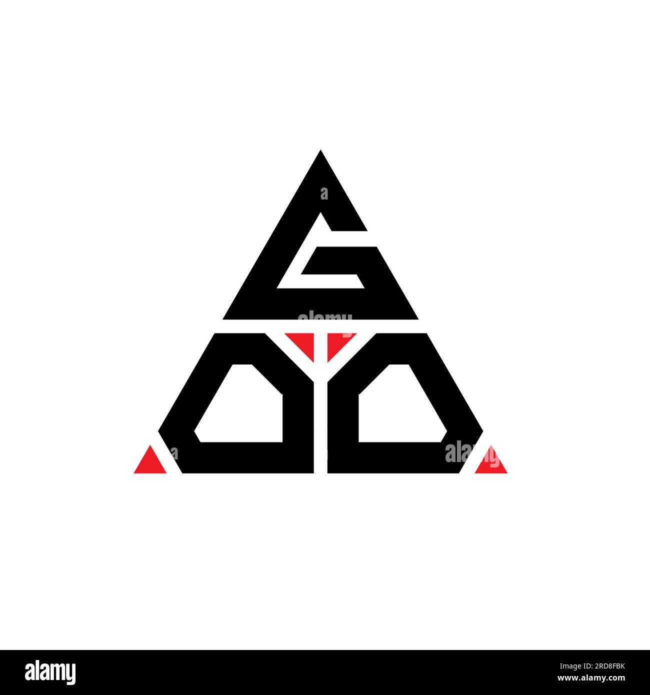 GOO triangle letter logo design with triangle shape. GOO triangle logo ...