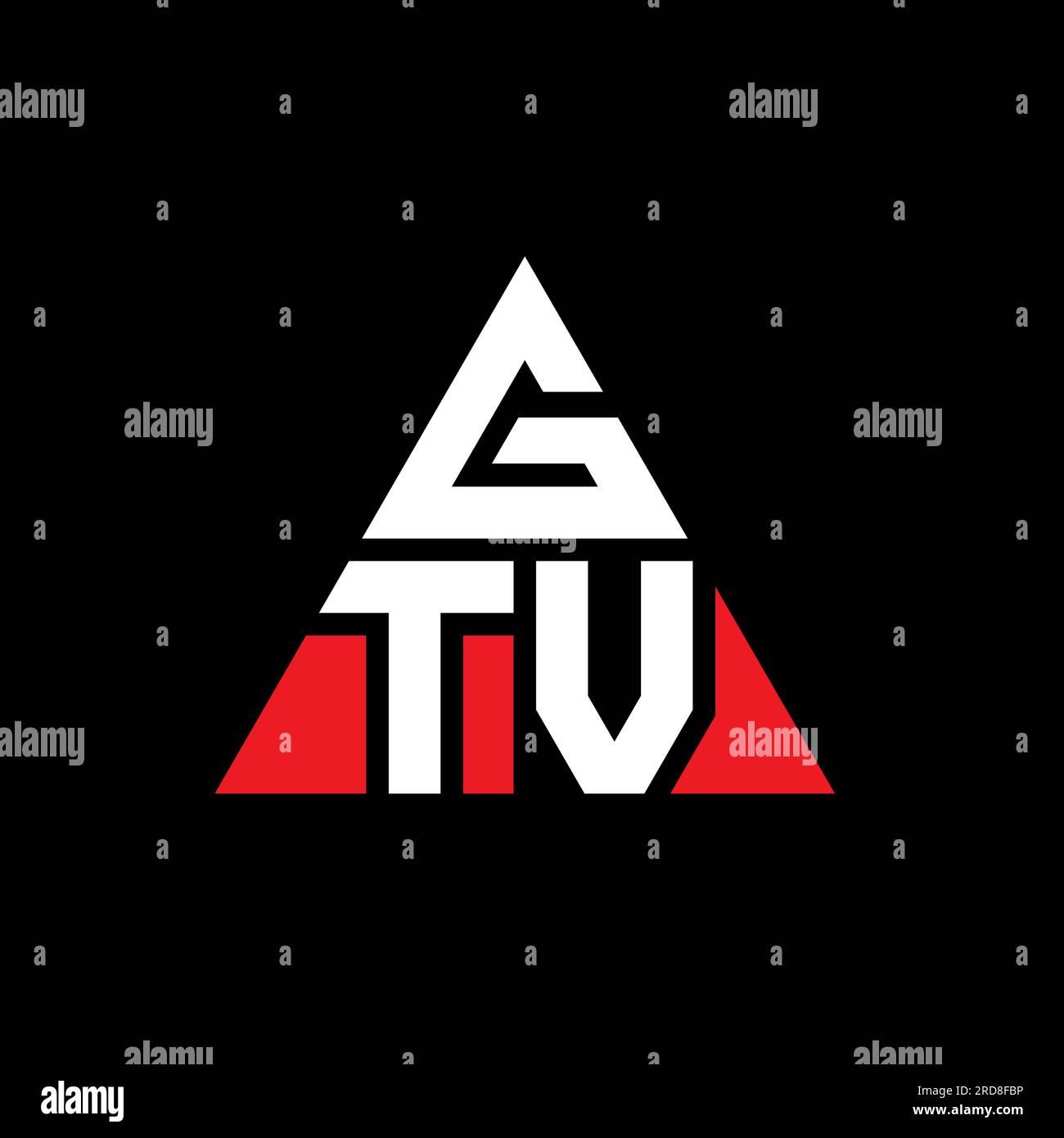 GTV triangle letter logo design with triangle shape. GTV triangle logo ...