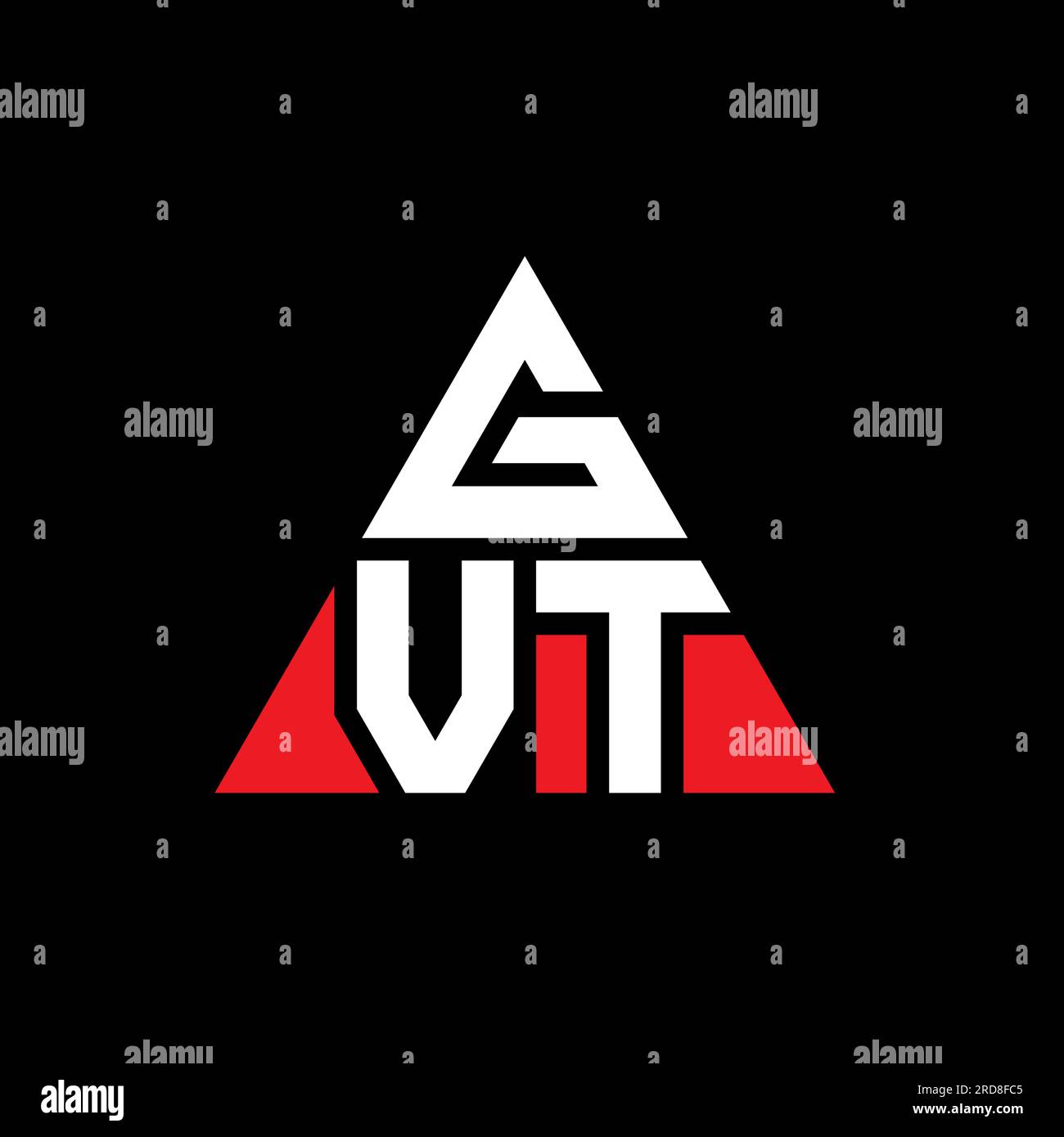GVT triangle letter logo design with triangle shape. GVT triangle logo ...