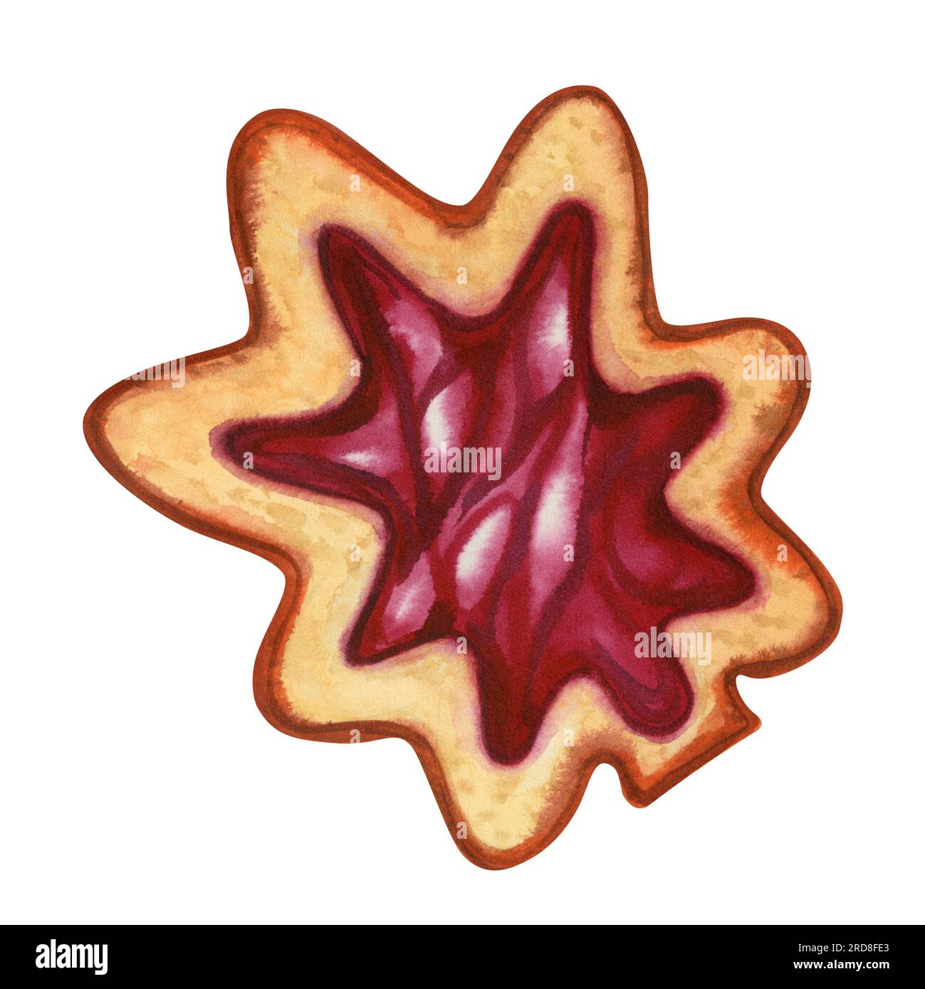 Watercolor traditional Japanese sweets Momiji Manju are sweet pastries ...