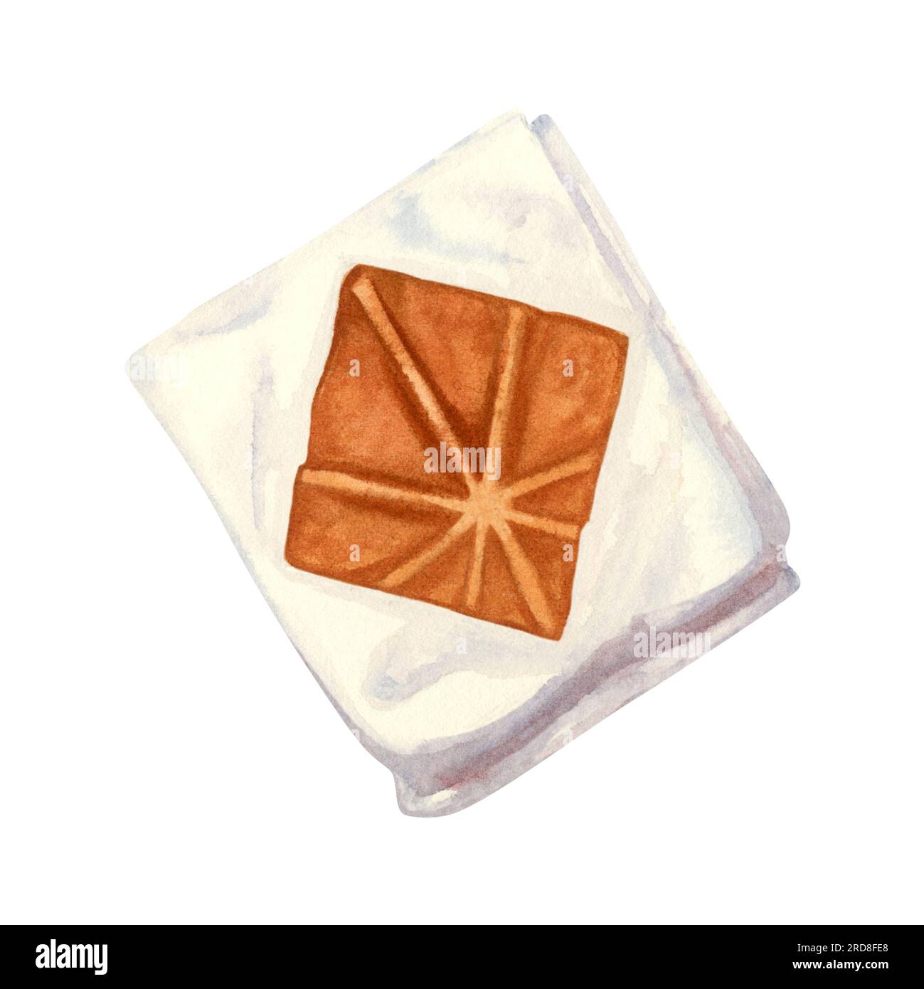 Watercolor traditional Japanese sweets Momiji Manju are sweet pastries stuffed in the shape of a ...