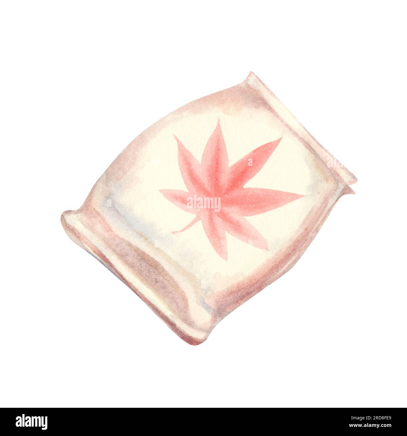 Watercolor traditional Japanese sweets Momiji Manju are sweet pastries ...