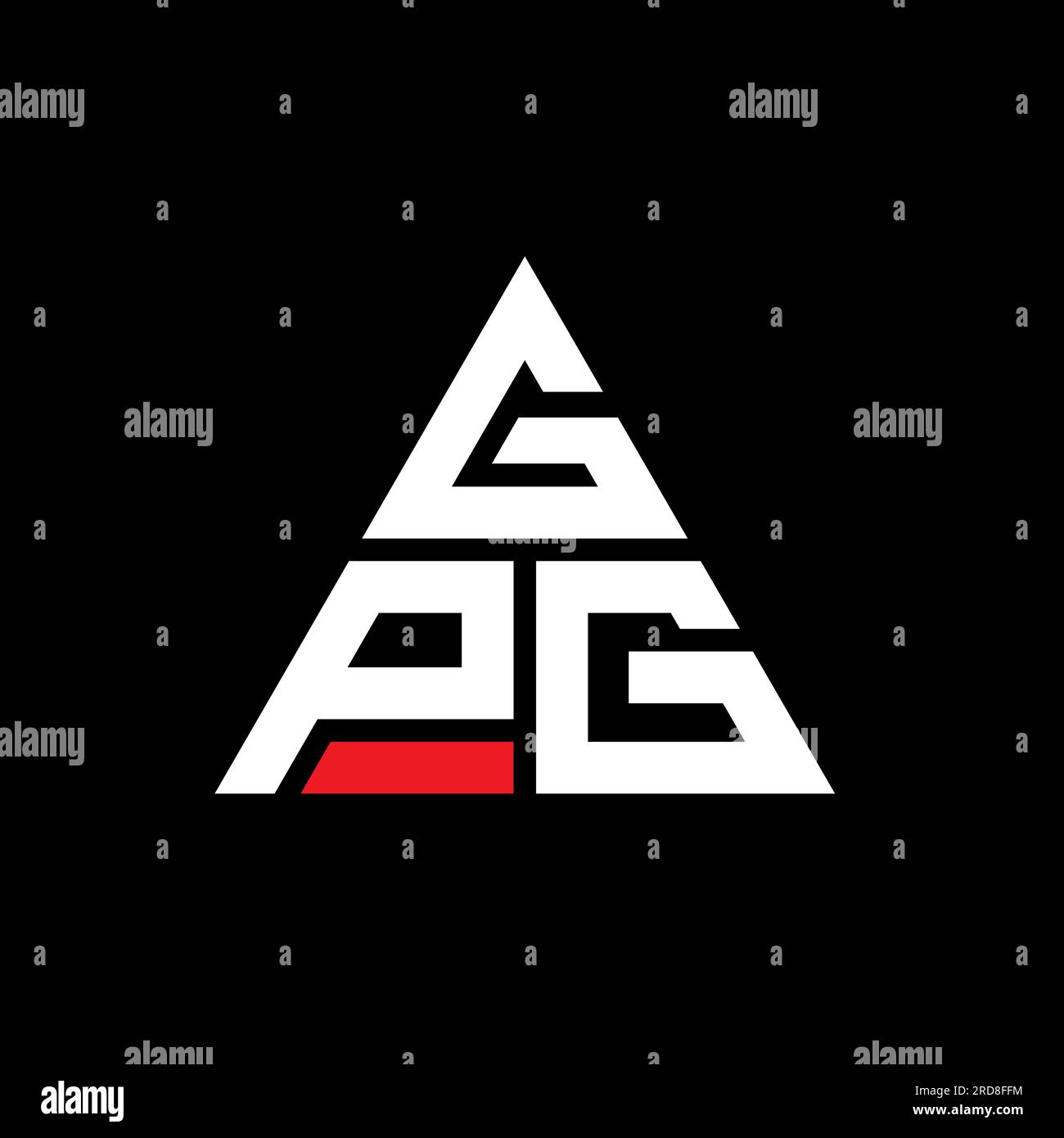 GPG triangle letter logo design with triangle shape. GPG triangle logo ...