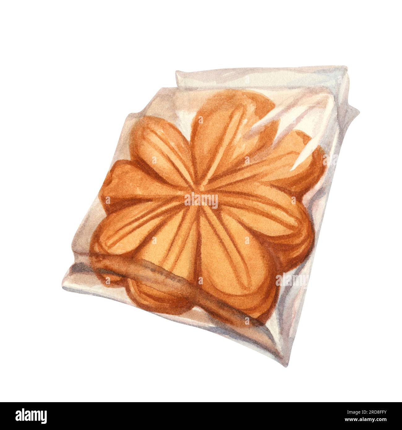 Watercolor traditional Japanese sweets Momiji Manju are sweet pastries ...