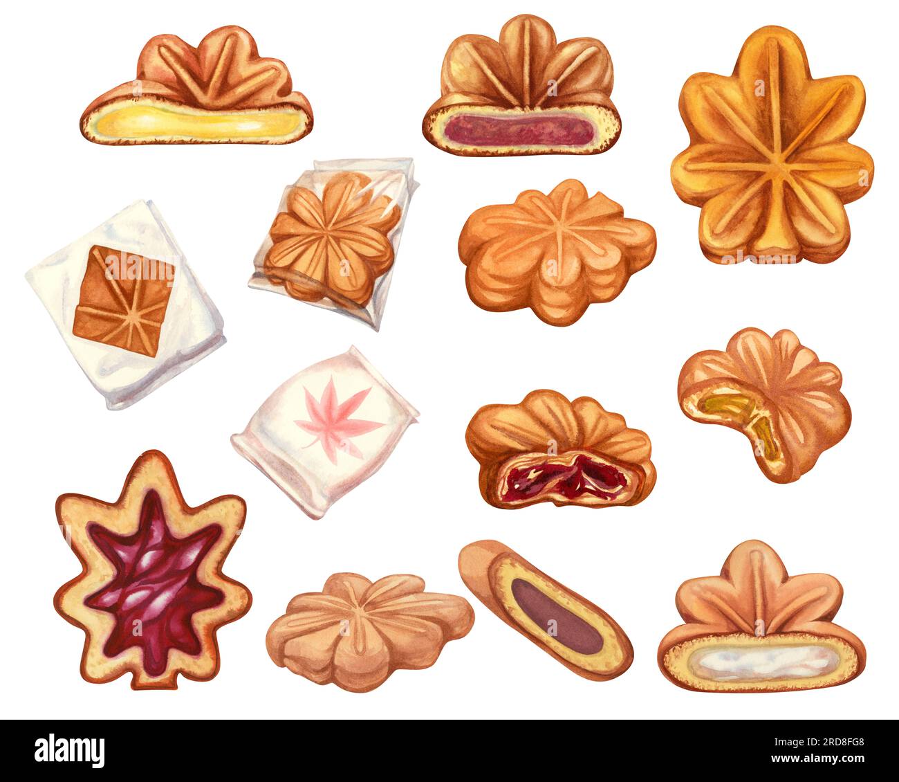 Japanese sweets in a maple shape hi-res stock photography and images ...
