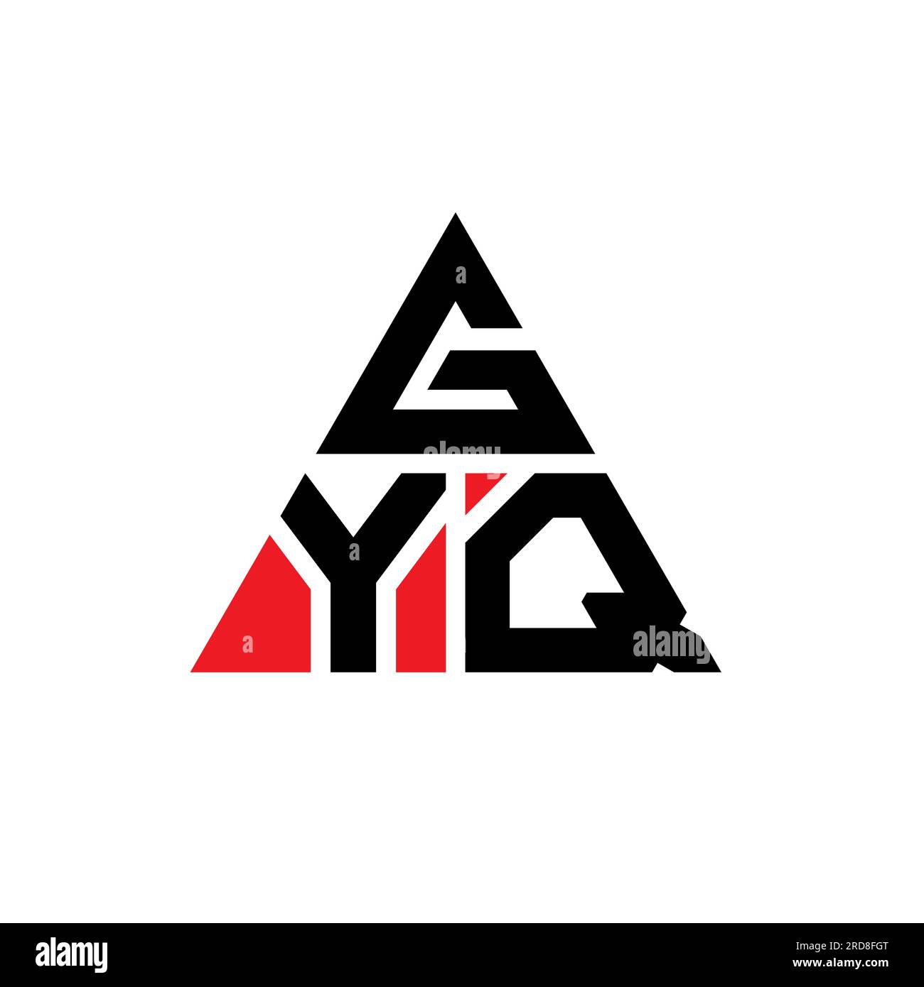 GYQ triangle letter logo design with triangle shape. GYQ triangle logo ...