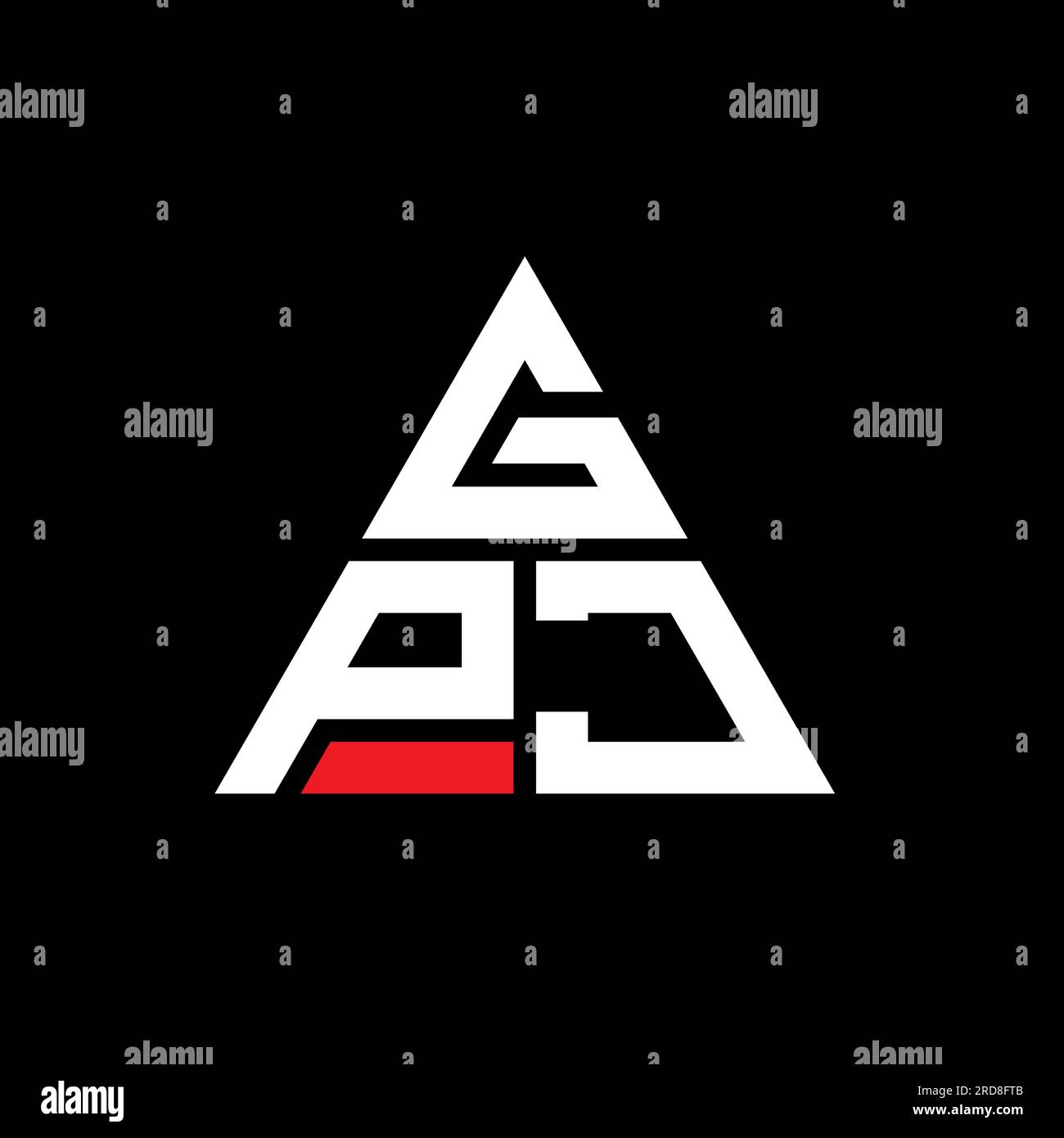 GPJ triangle letter logo design with triangle shape. GPJ triangle logo ...