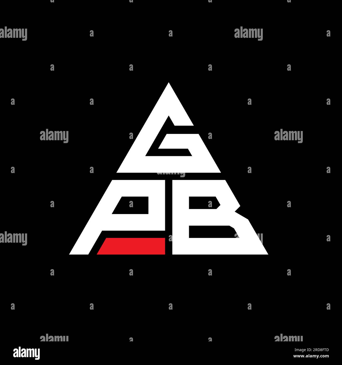 GPB triangle letter logo design with triangle shape. GPB triangle logo ...