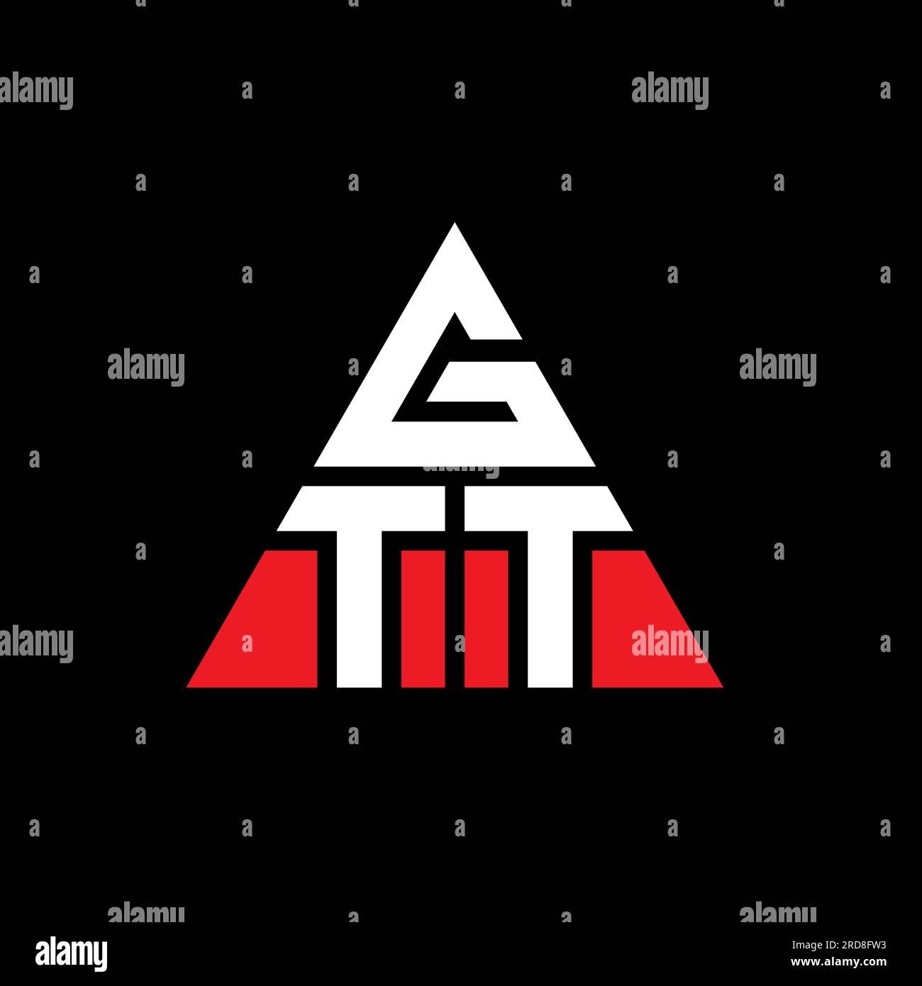 GTT triangle letter logo design with triangle shape. GTT triangle logo ...