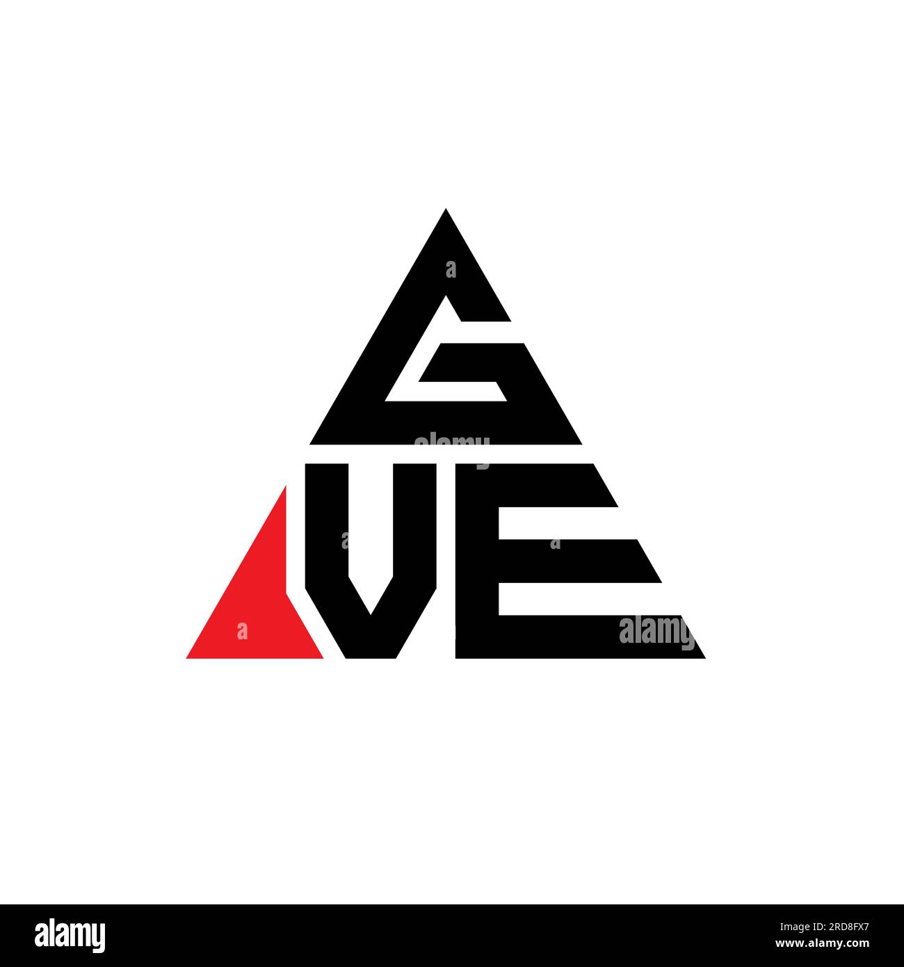 GVE triangle letter logo design with triangle shape. GVE triangle logo ...