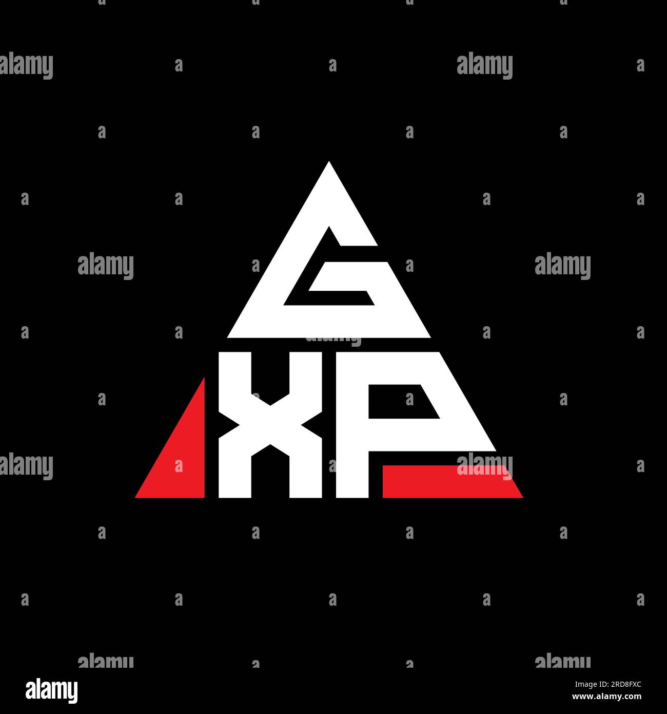 GXP triangle letter logo design with triangle shape. GXP triangle logo ...