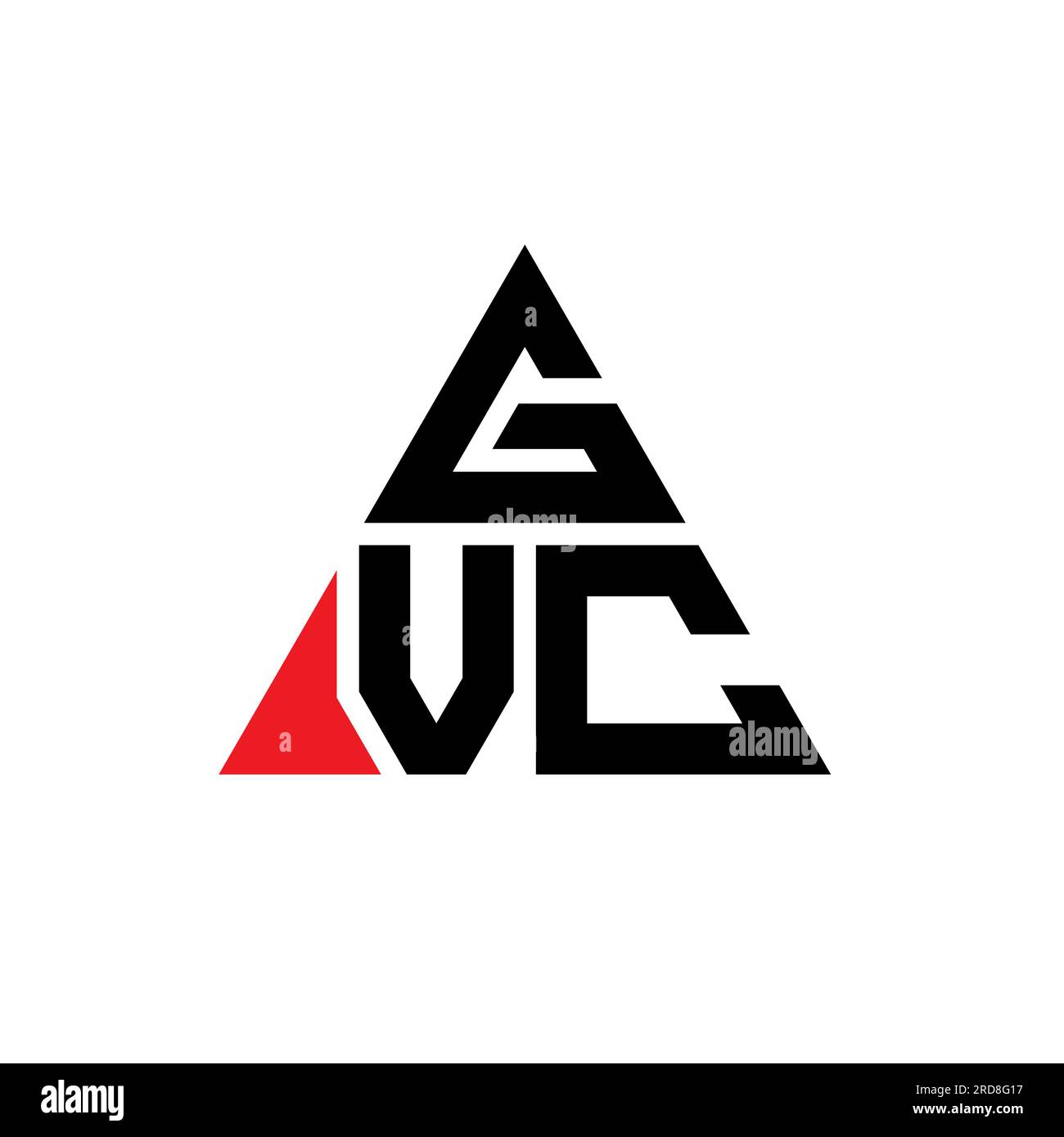 GVC triangle letter logo design with triangle shape. GVC triangle logo ...
