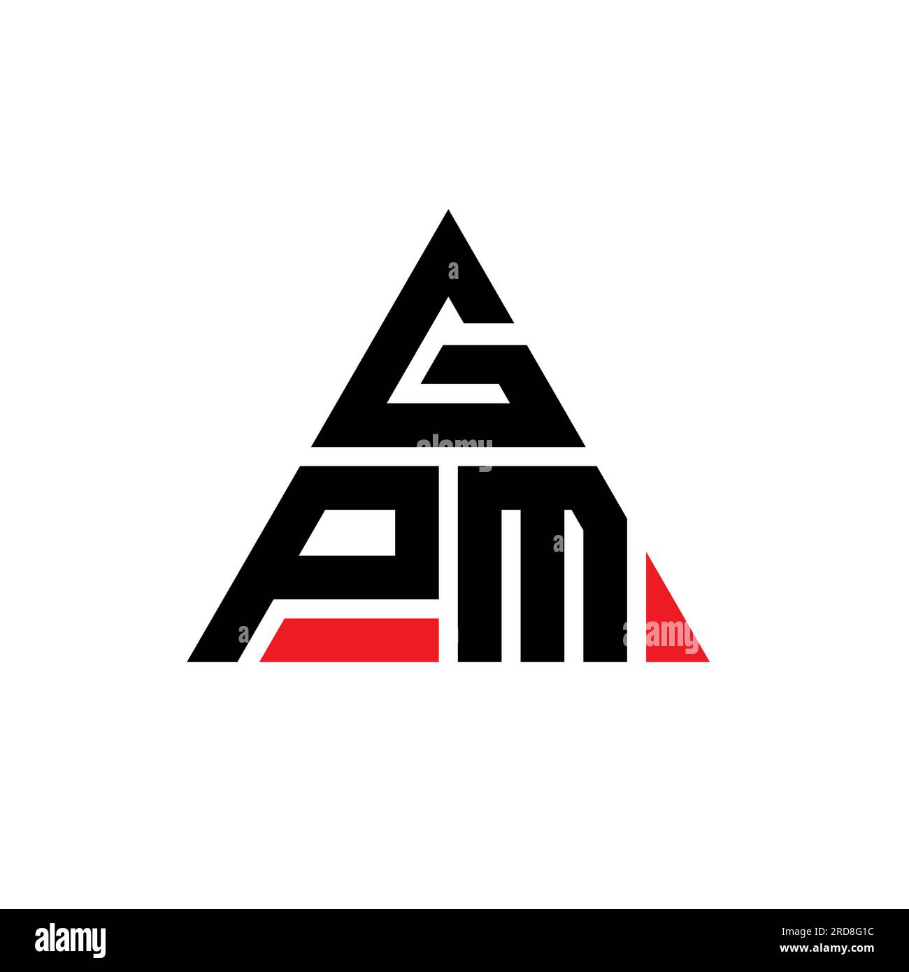 GPM triangle letter logo design with triangle shape. GPM triangle logo ...