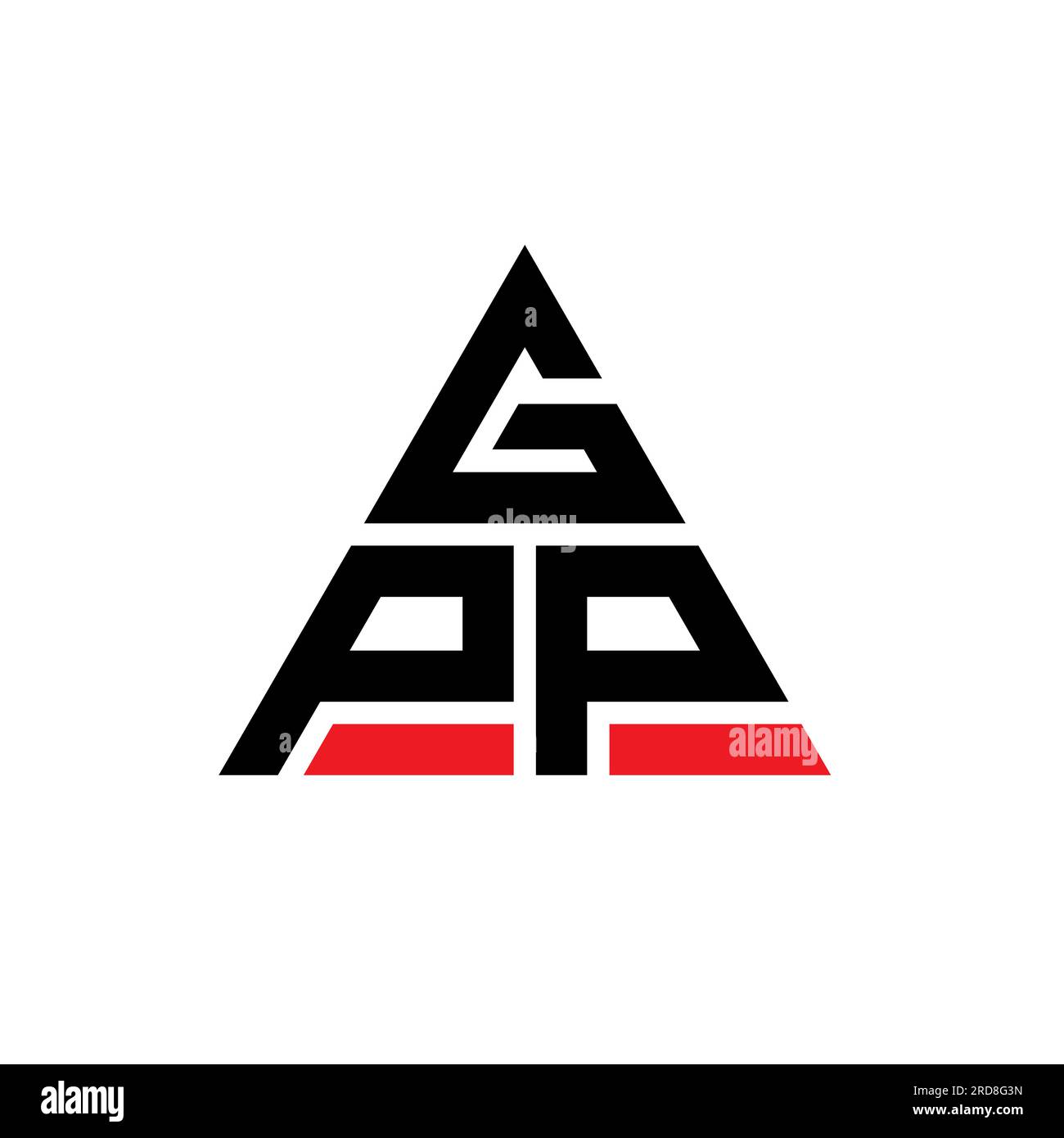 GPP triangle letter logo design with triangle shape. GPP triangle logo ...