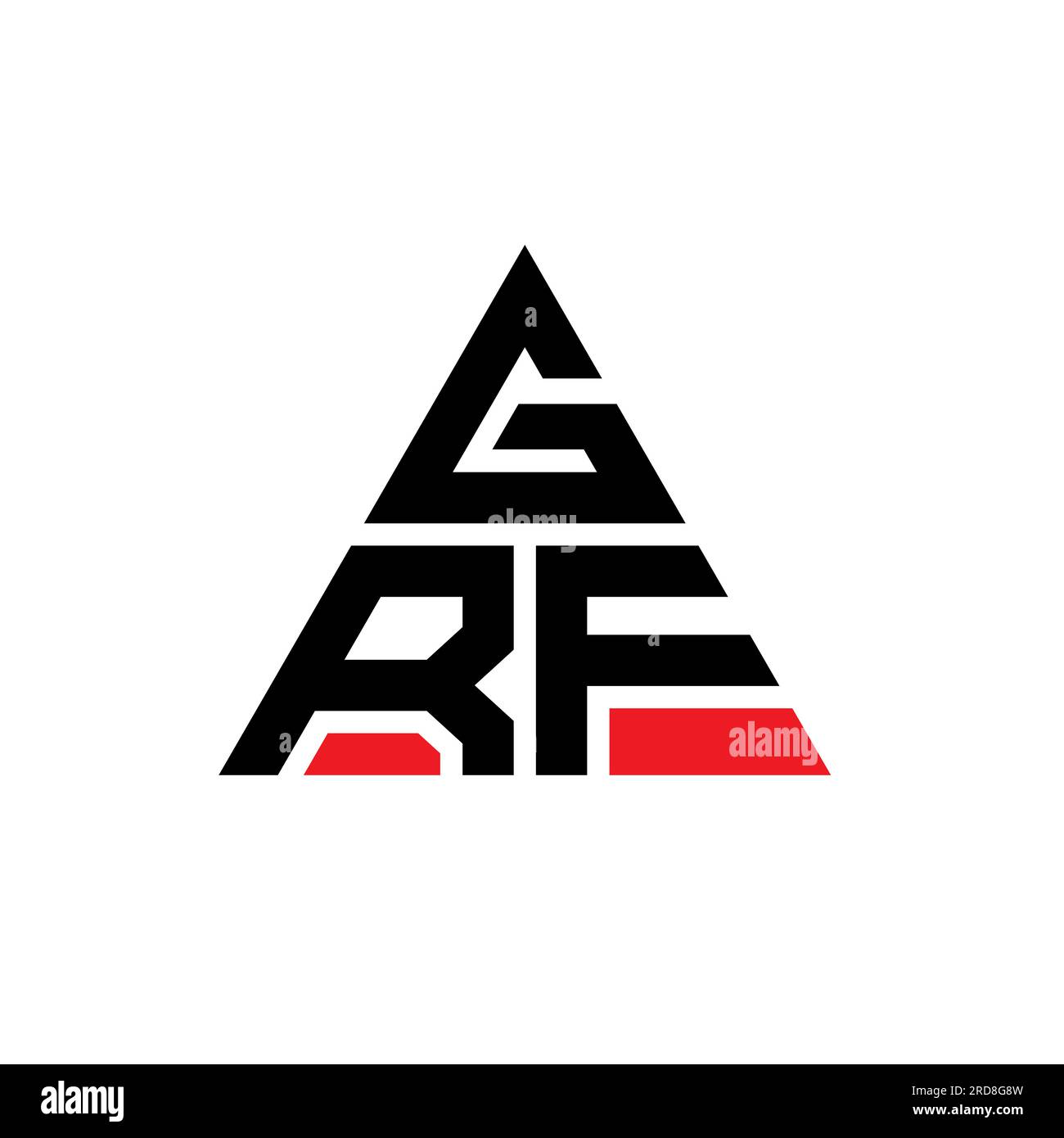 GRF triangle letter logo design with triangle shape. GRF triangle logo ...