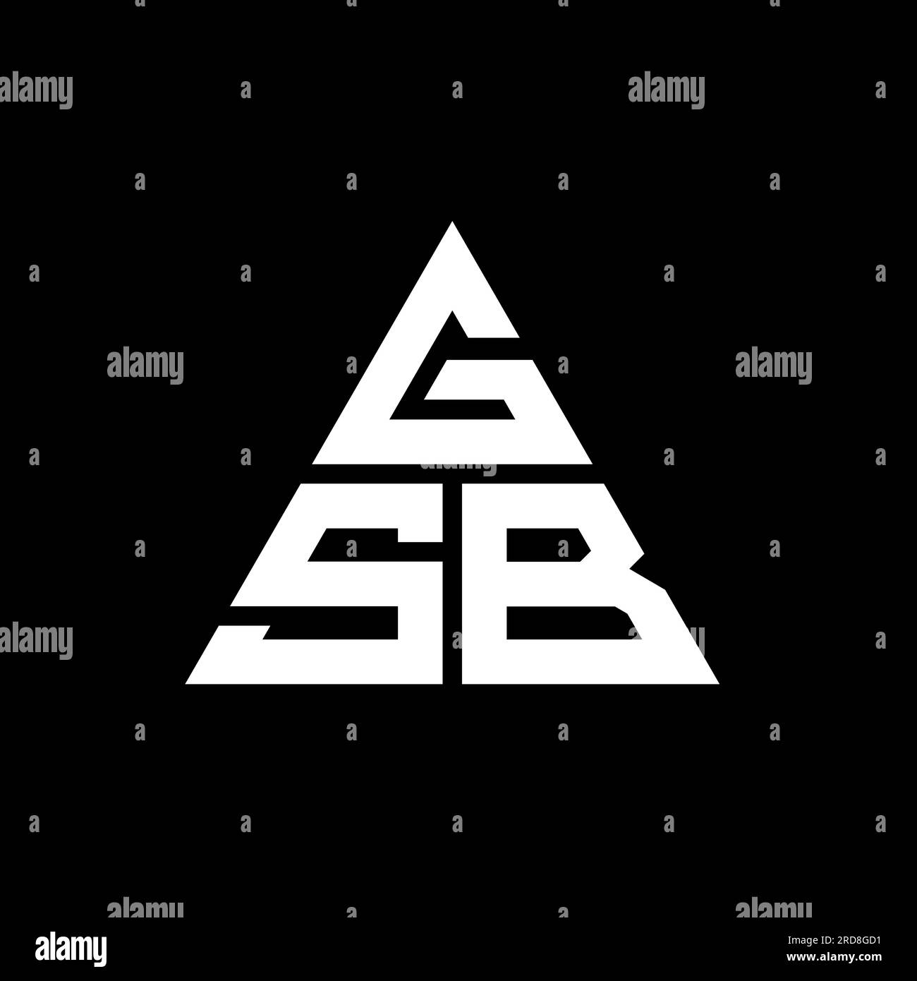 GSB triangle letter logo design with triangle shape. GSB triangle logo ...
